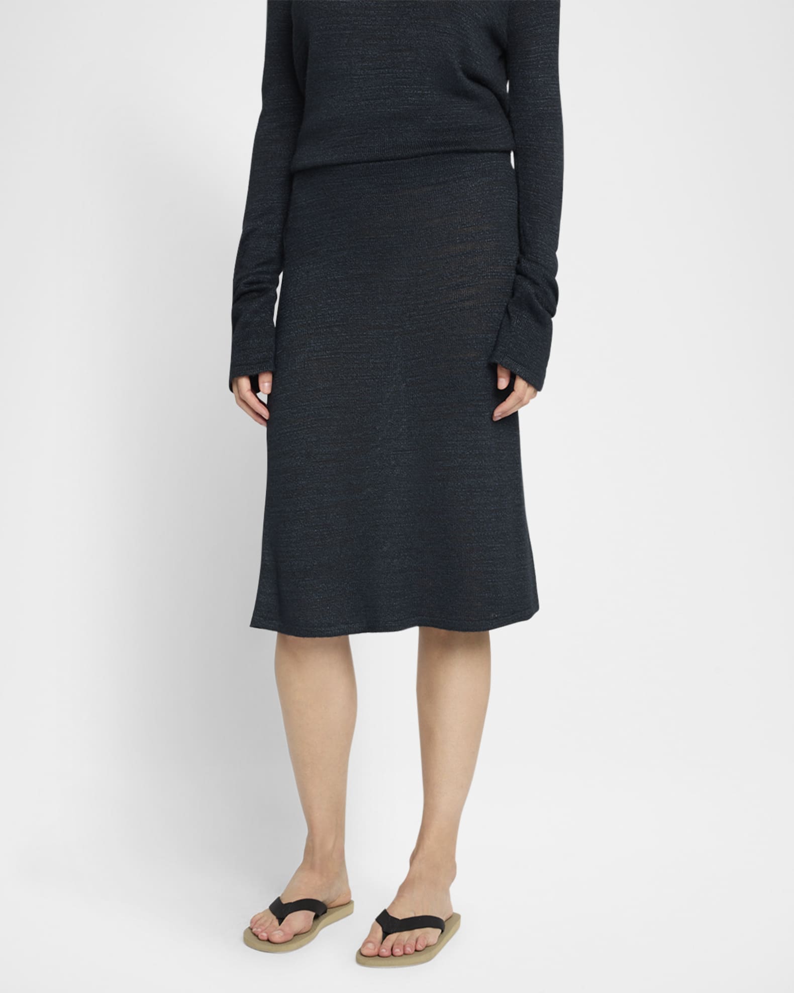 THE ROW Jesto Knit Midi Skirt | Neiman Marcus