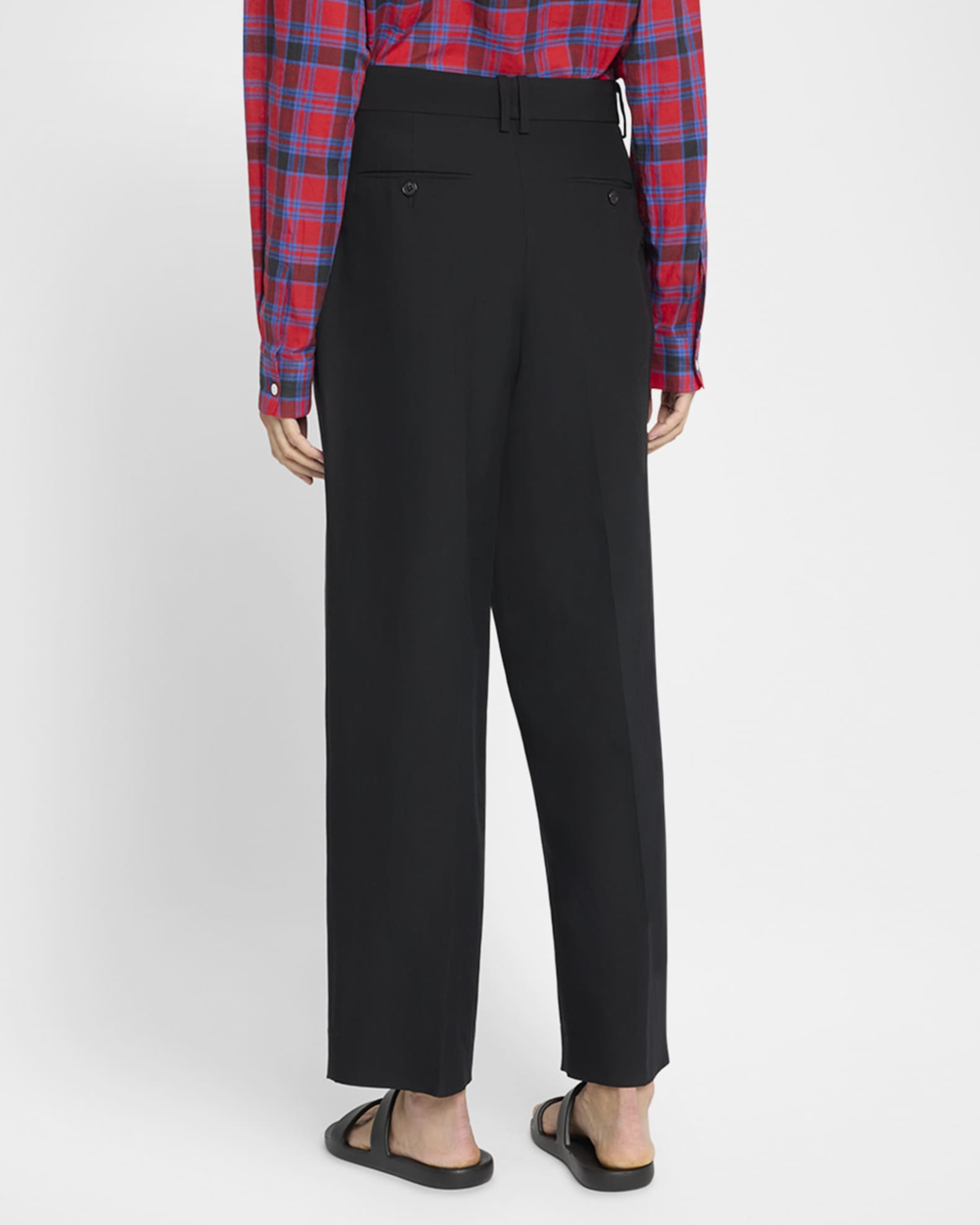 THE ROW Lilas Pleated Straight-Leg Pants | Neiman Marcus