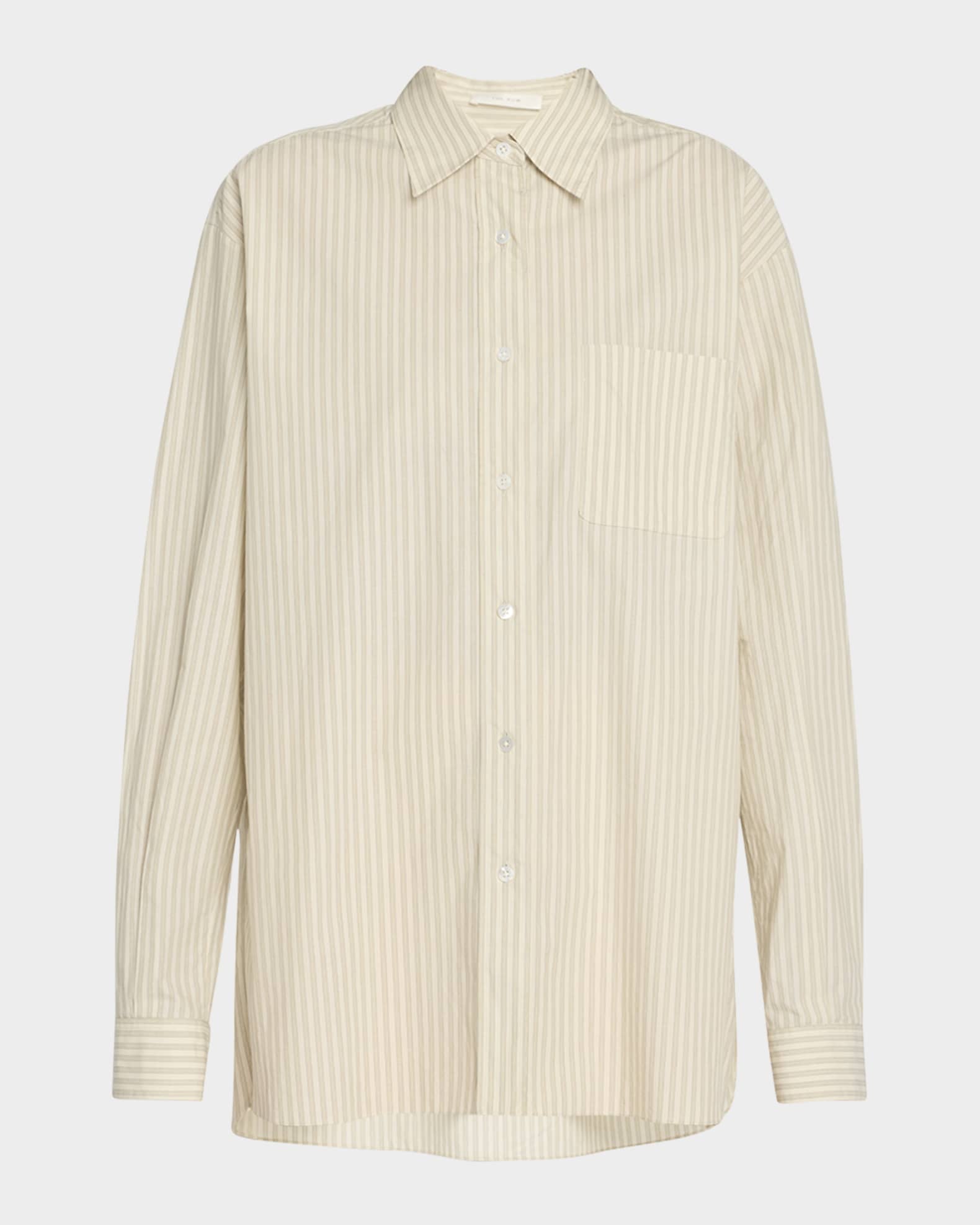 THE ROW Nesson Stripe Button Down Shirt | Neiman Marcus