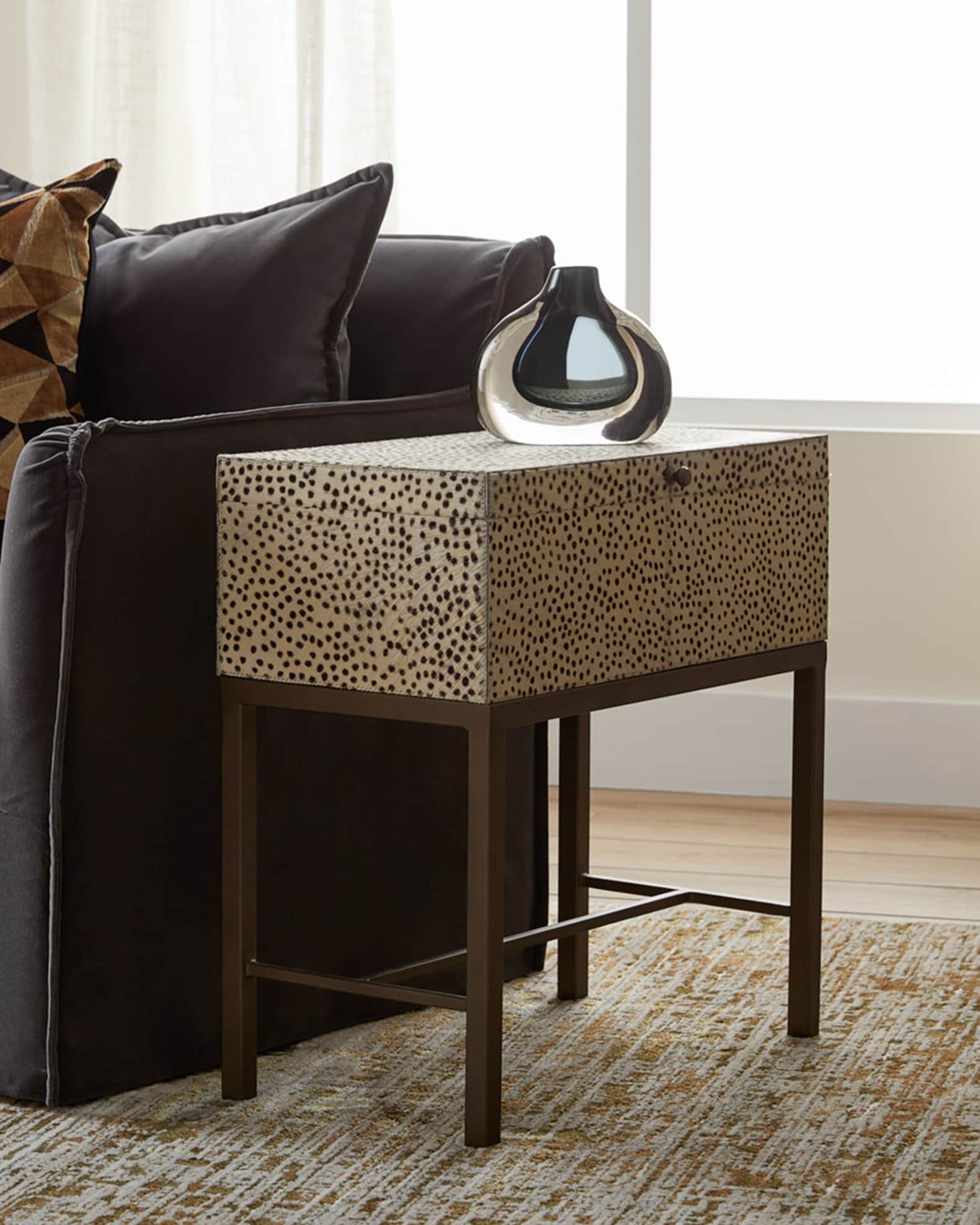 Durban Box on Stand Side Table | Neiman Marcus