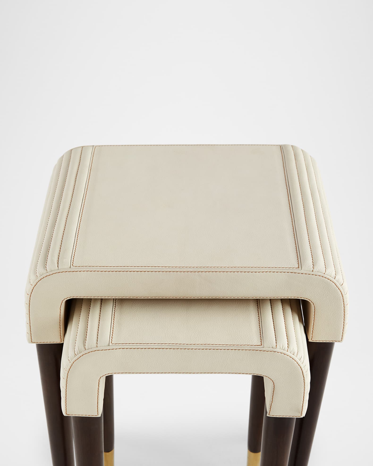 Nova Leather Nesting Tables Set | Neiman Marcus