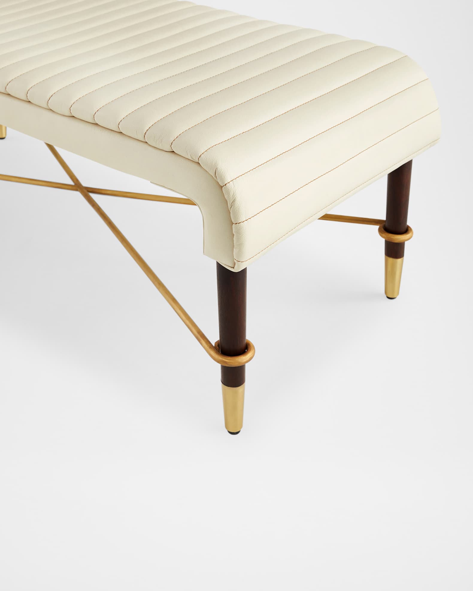 Nova Leather Bench - 50" | Neiman Marcus