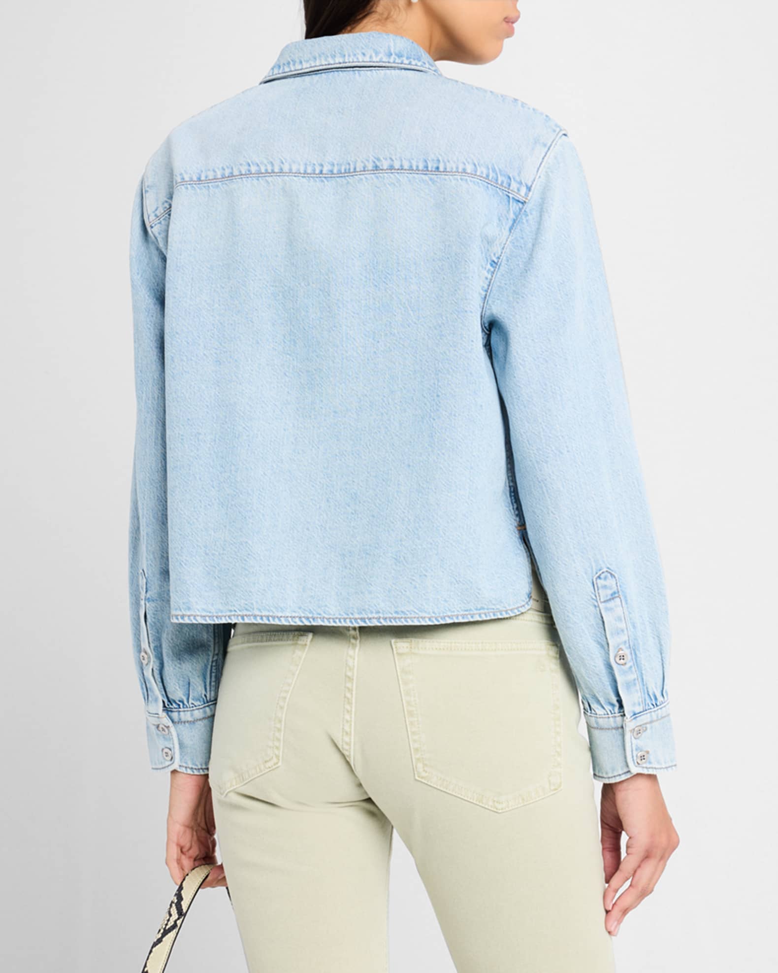 Rag & Bone Ultra Featherweight Cropped Maxine Shirt | Neiman Marcus