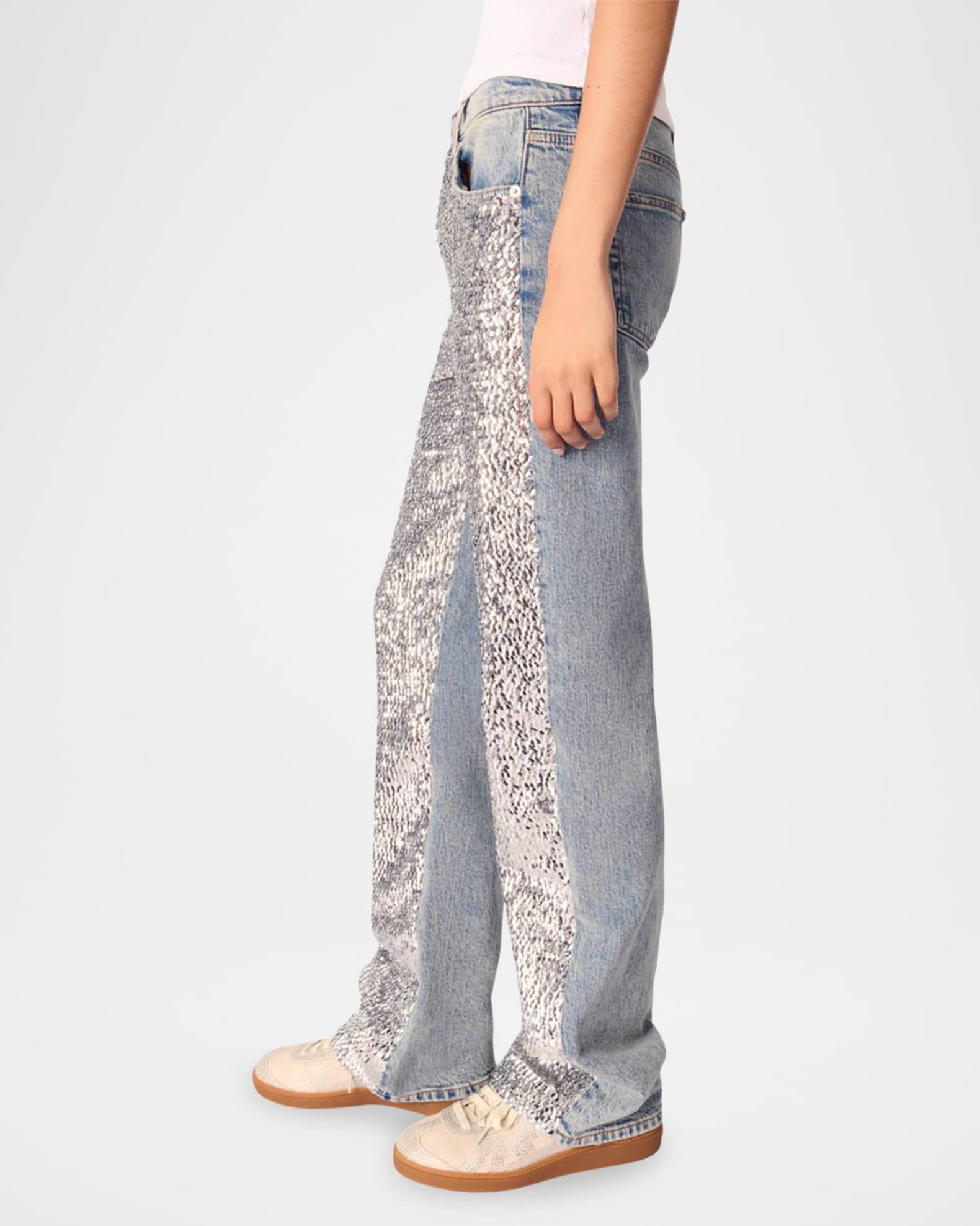 Maje Plim Sequined Jeans | Neiman Marcus