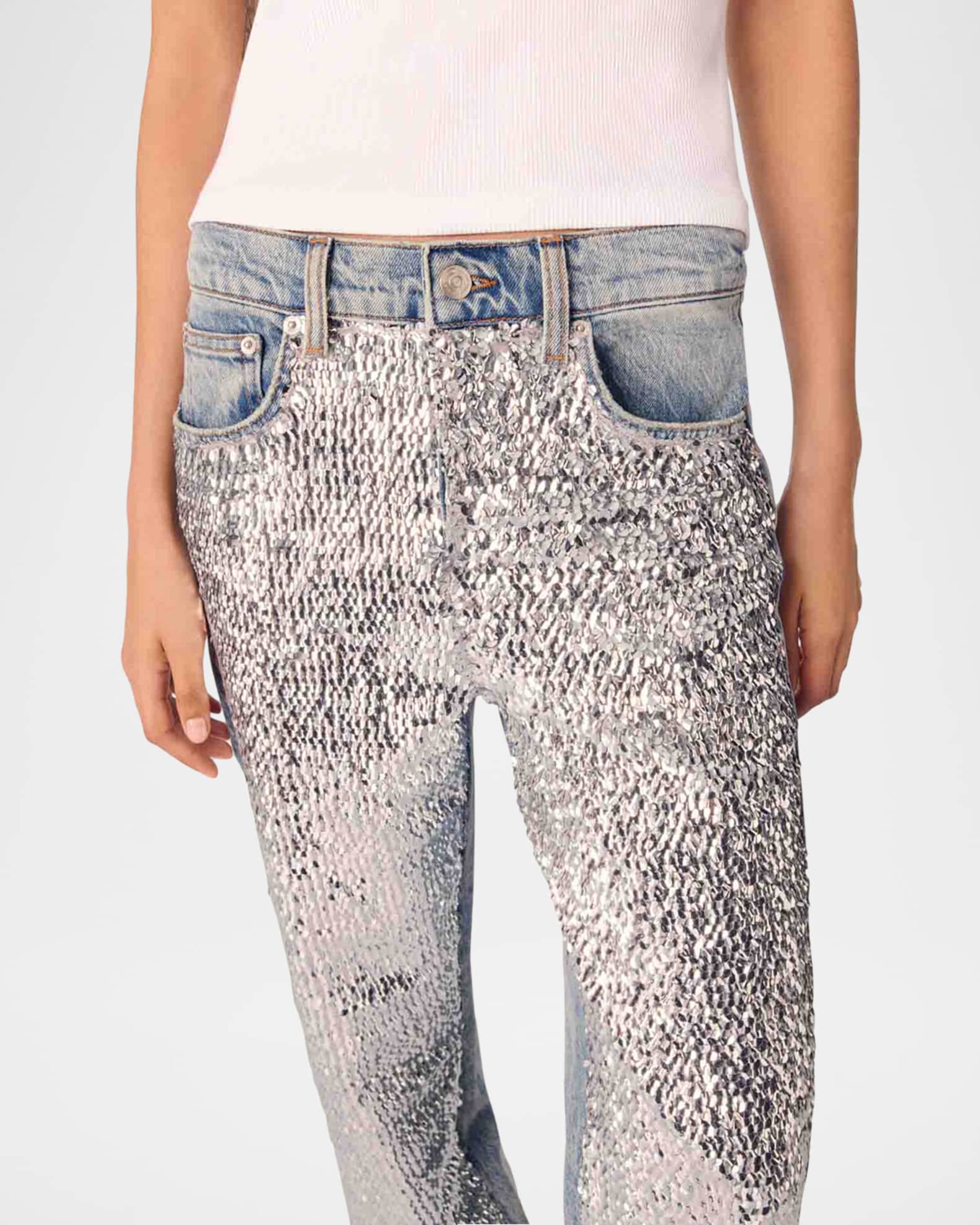Maje Plim Sequined Jeans | Neiman Marcus