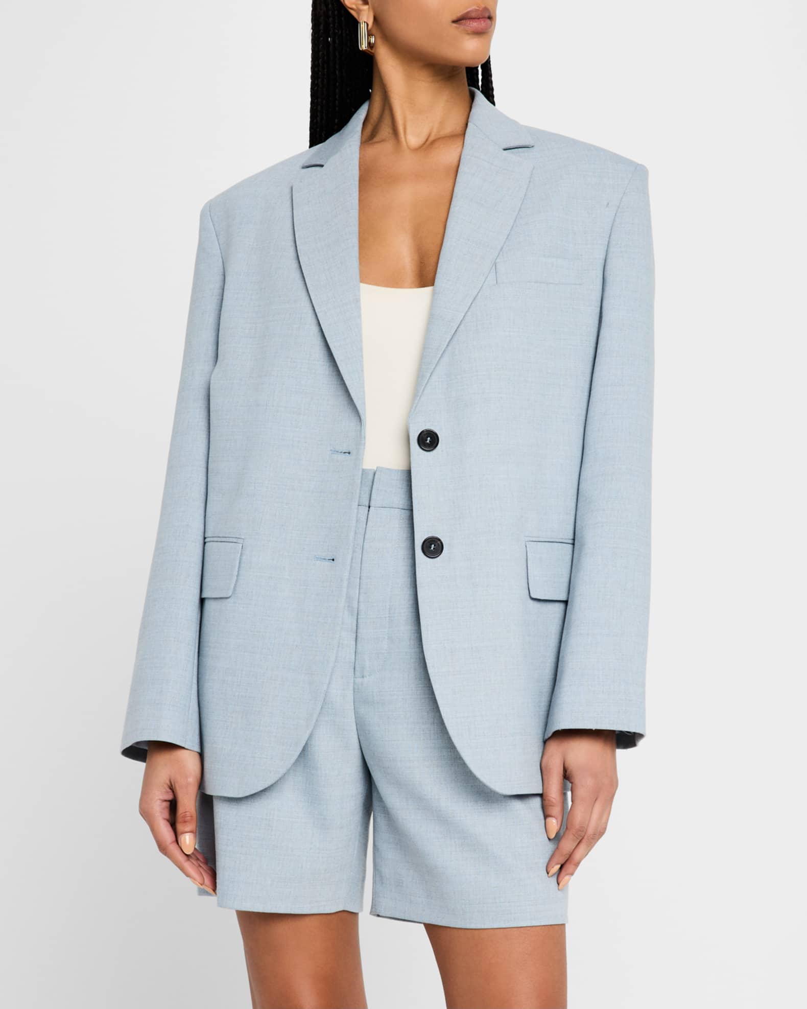 ANINE BING Quinn Single-Breasted Blazer | Neiman Marcus