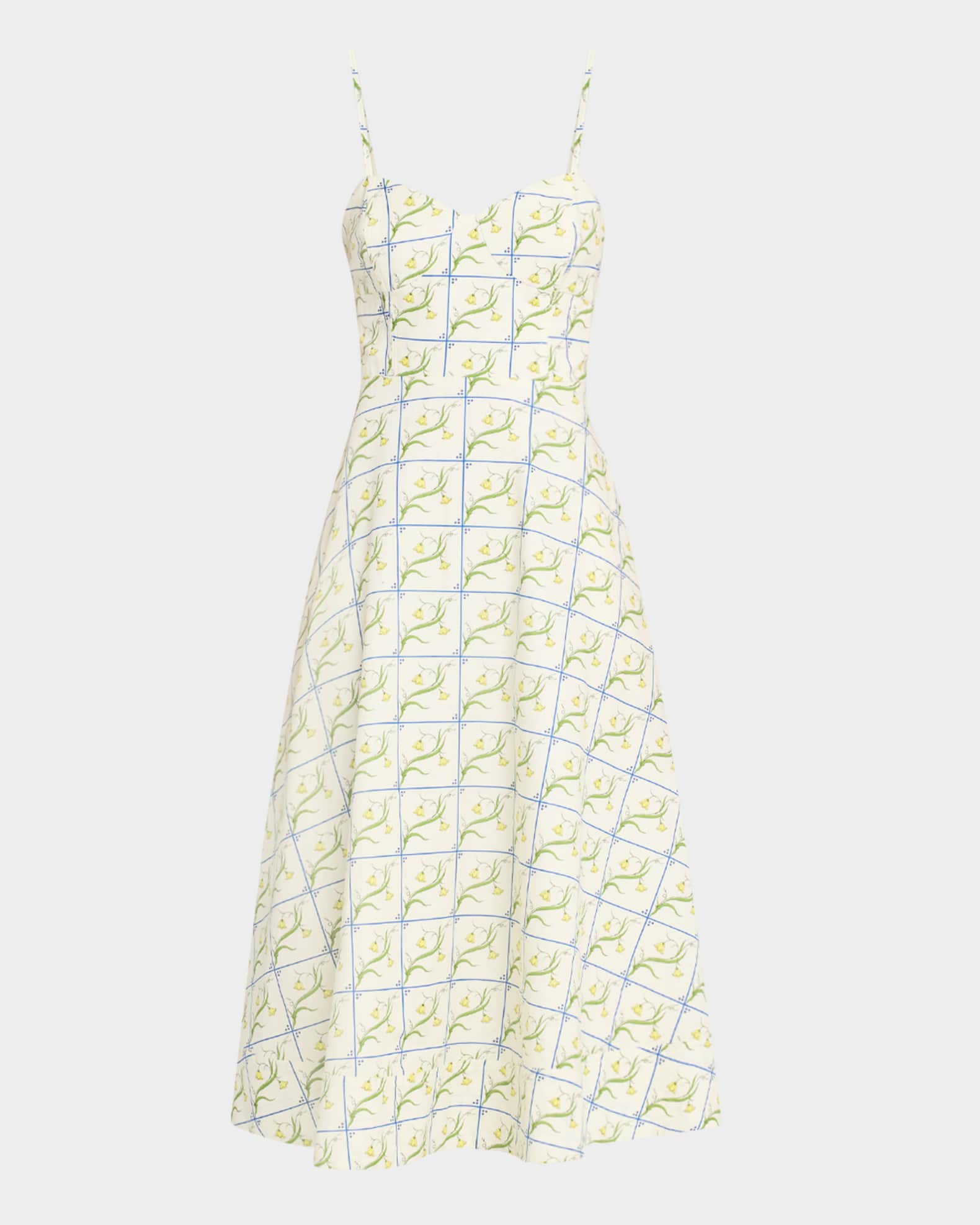 Rachel Antonoff Harper Floral Sleeveless Midi Dress | Neiman Marcus