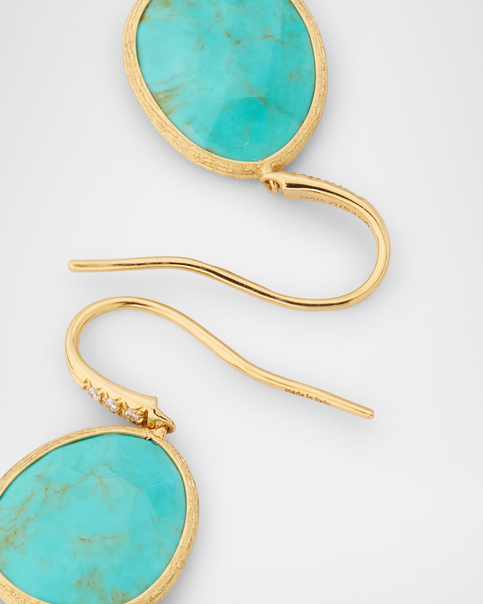 Marco Bicego Lunaria 18K Yellow Gold Earrings with Diamonds and ...