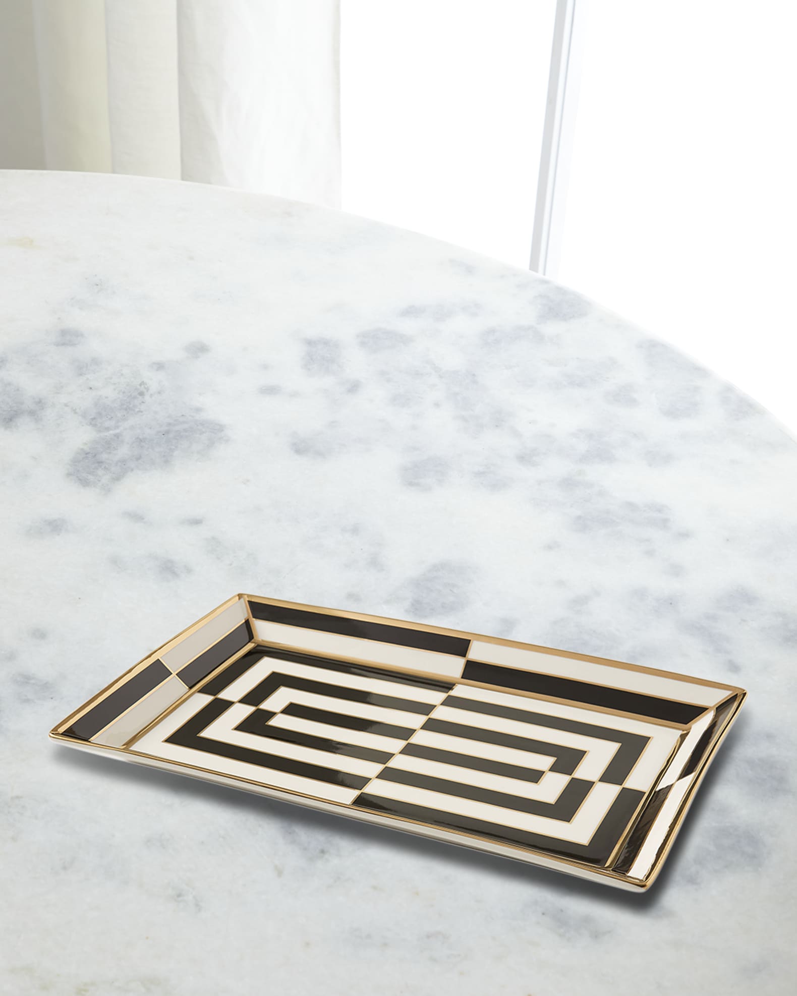 Jonathan Adler Op Art Rectangle Serving Tray | Neiman Marcus