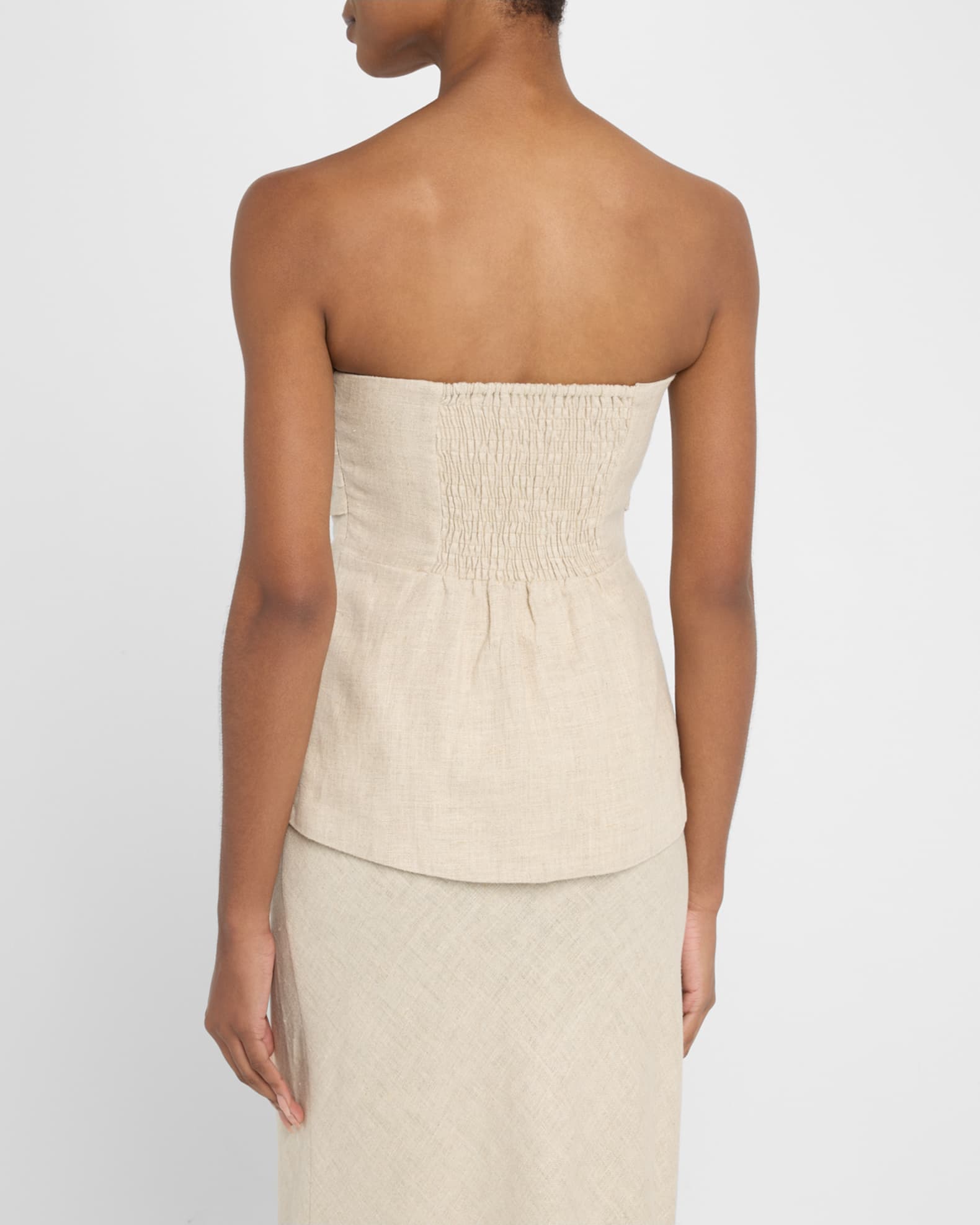 Faithfull the Brand Alexa Strapless Linen Top | Neiman Marcus