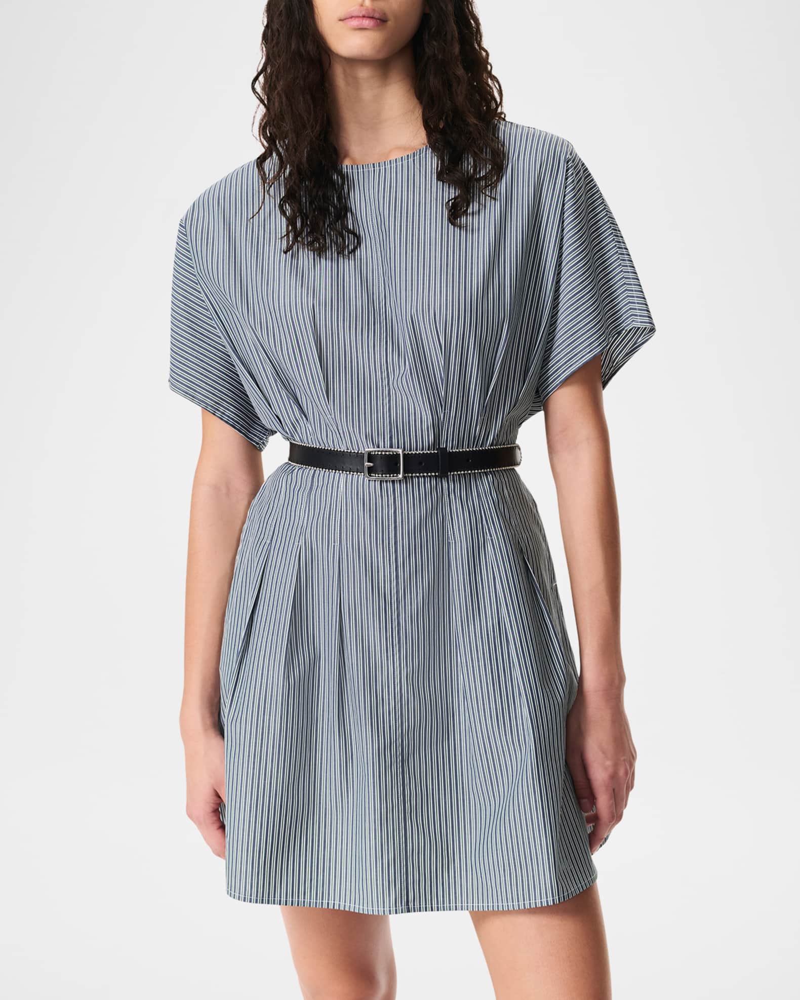 Rag & Bone Maddie Stripe Poplin Mini Dress | Neiman Marcus