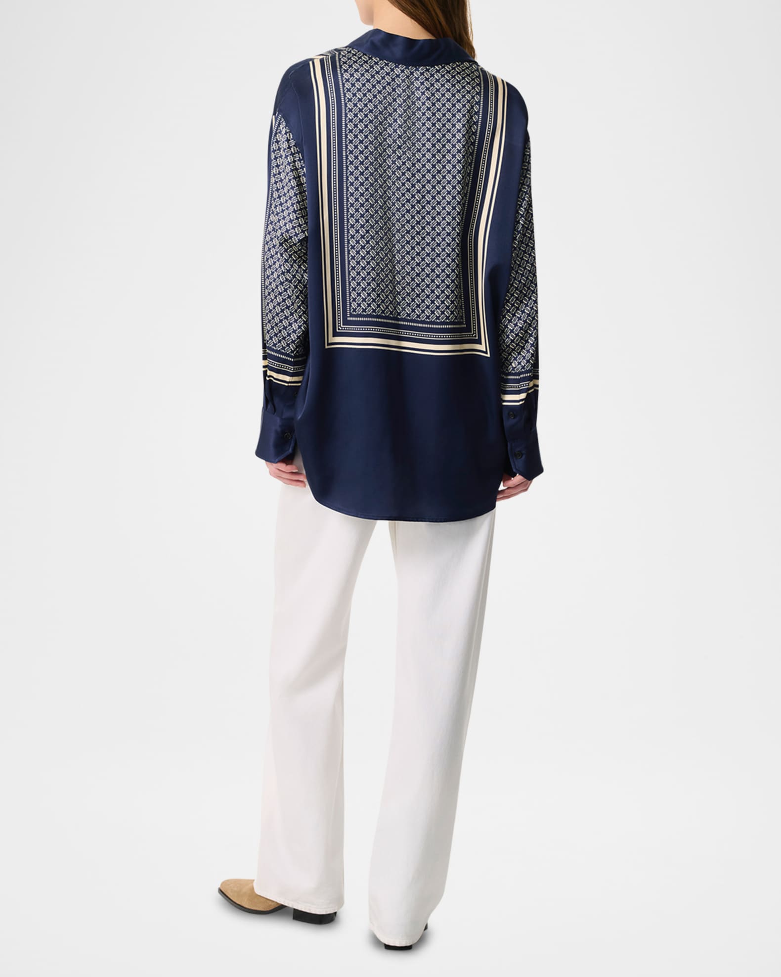 Rag & Bone Jessica Printed Long-Sleeve Shirt | Neiman Marcus