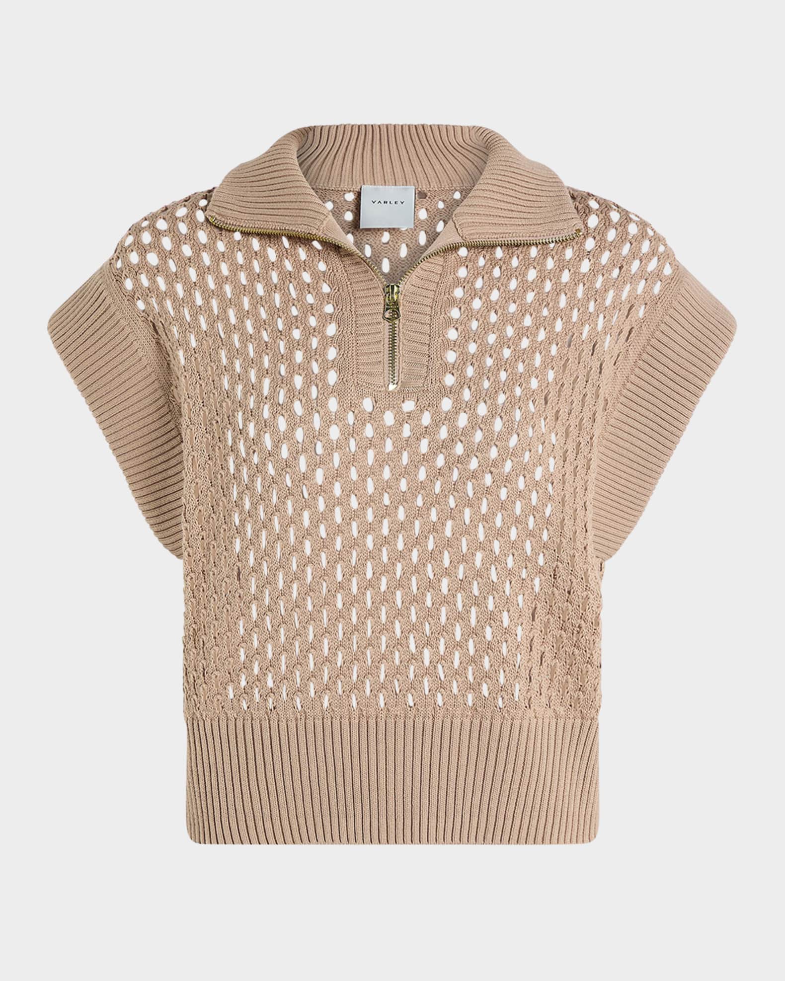 Varley Gaines Half-Zip Knit Vest | Neiman Marcus