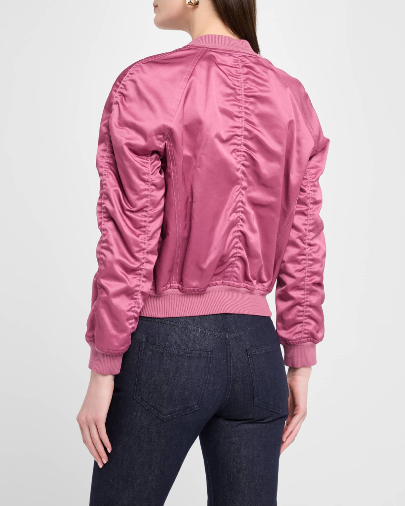 TOM FORD Rayon Satin Bomber Jacket | Neiman Marcus