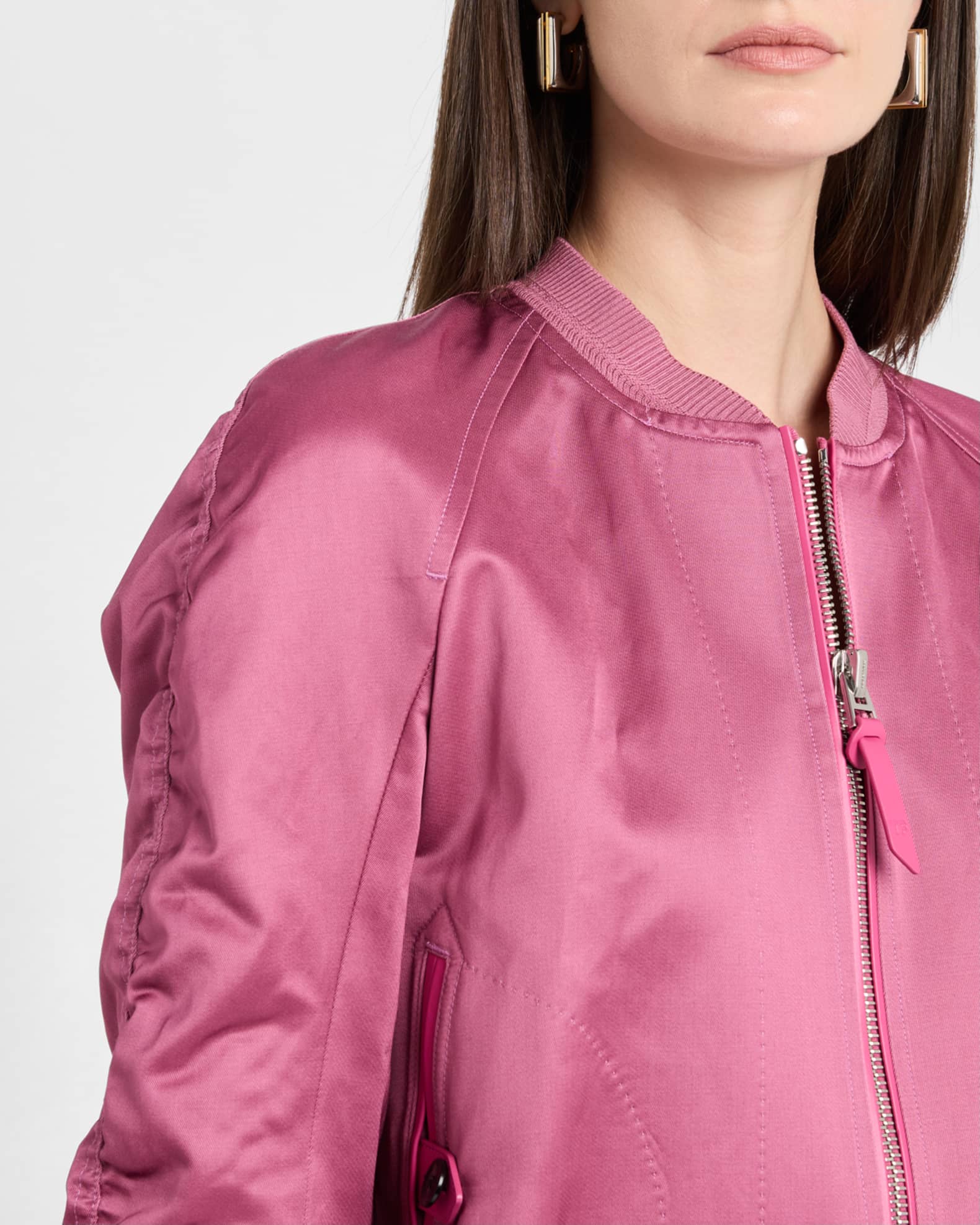 TOM FORD Rayon Satin Bomber Jacket | Neiman Marcus