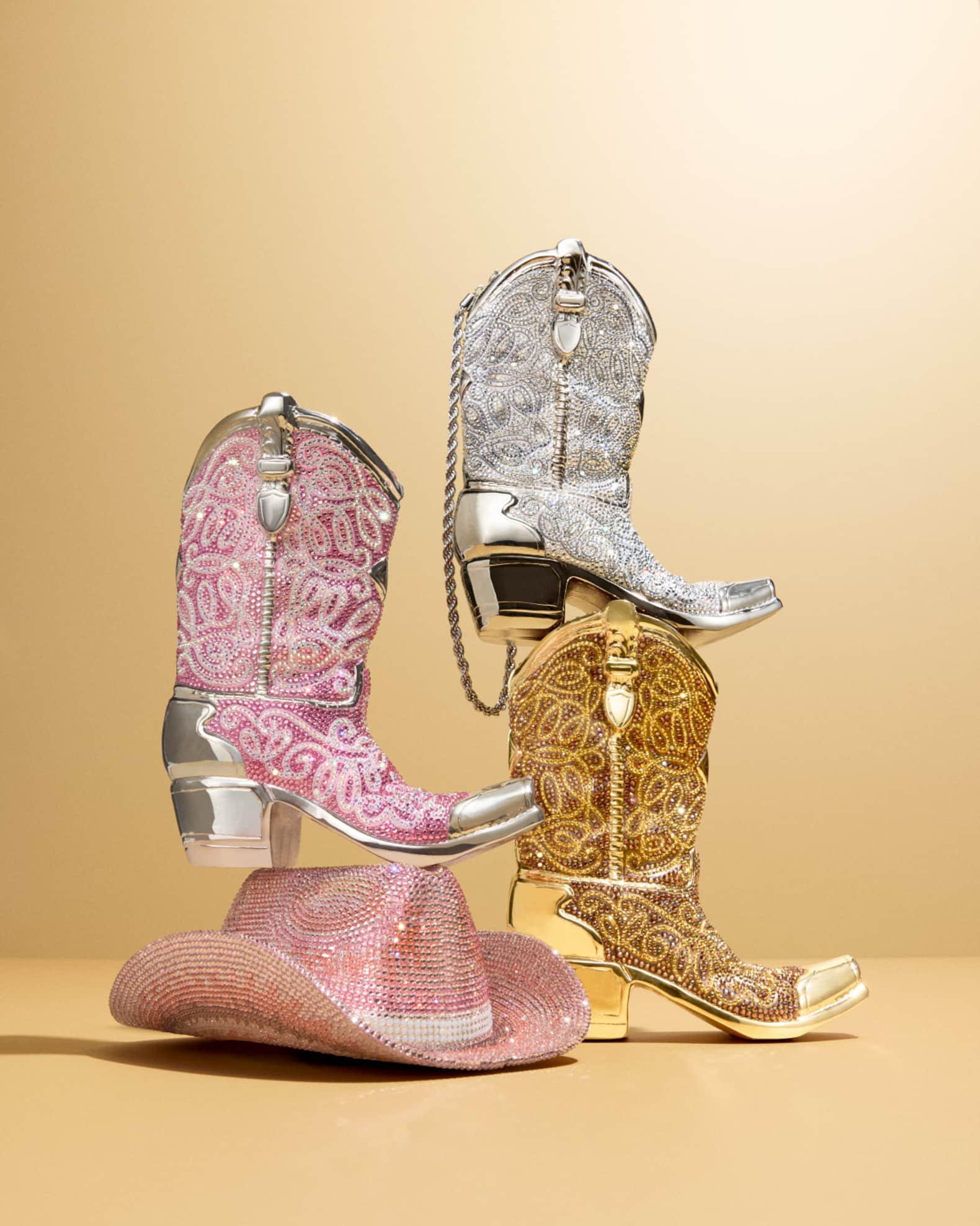 Judith Leiber Couture Crystal Cowboy Boot Clutch Bag | Neiman Marcus