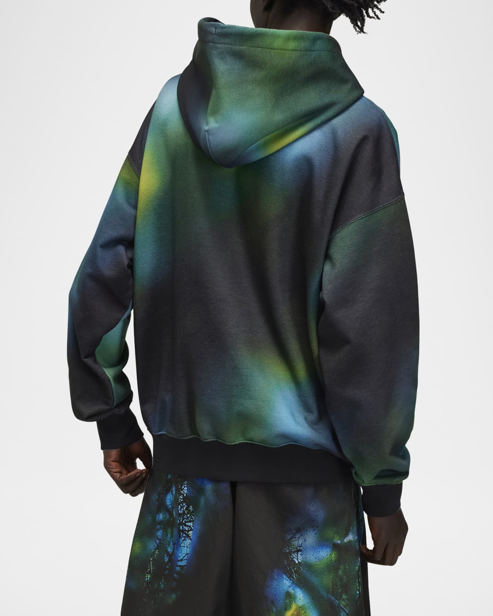 Y-3 Men's Multicolor Allover-Print Hoodie | Neiman Marcus