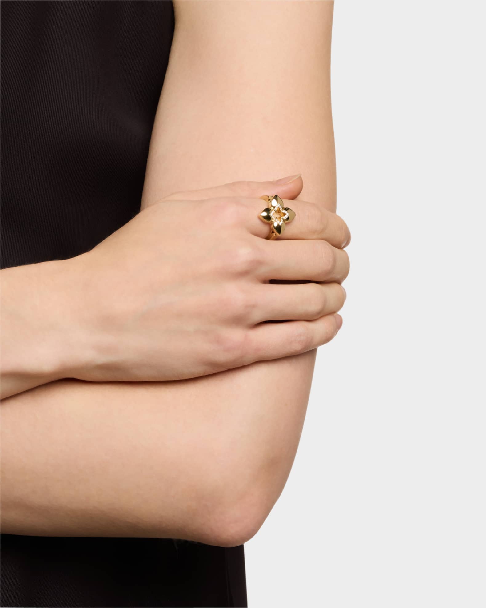 Roberto Coin 18K Yellow Gold Diamond Venetian Princess Ring, Size 6.5 ...