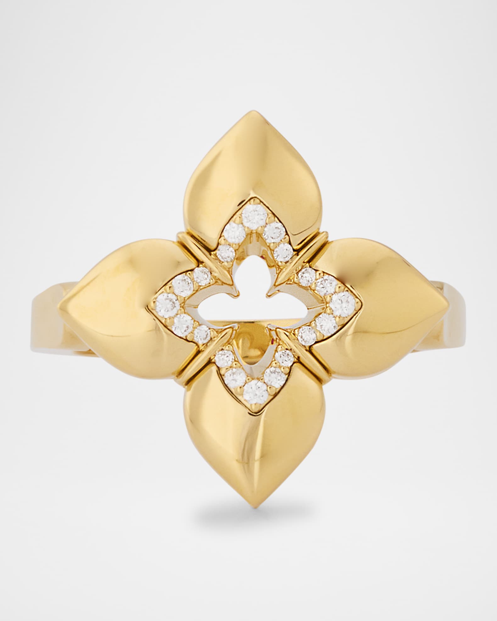 Roberto Coin 18K Yellow Gold Diamond Venetian Princess Ring, Size 6.5 ...