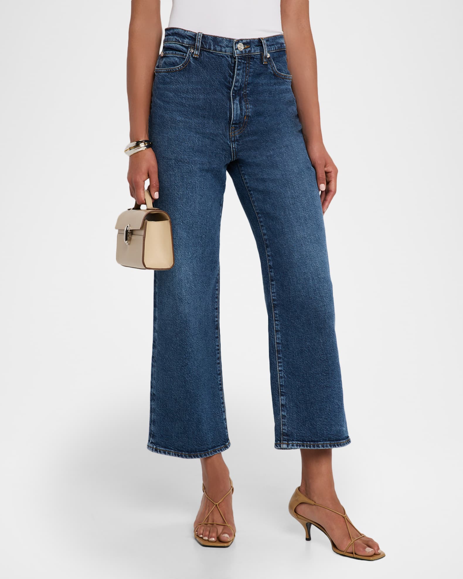 FRAME The Wide Crop Jeans | Neiman Marcus