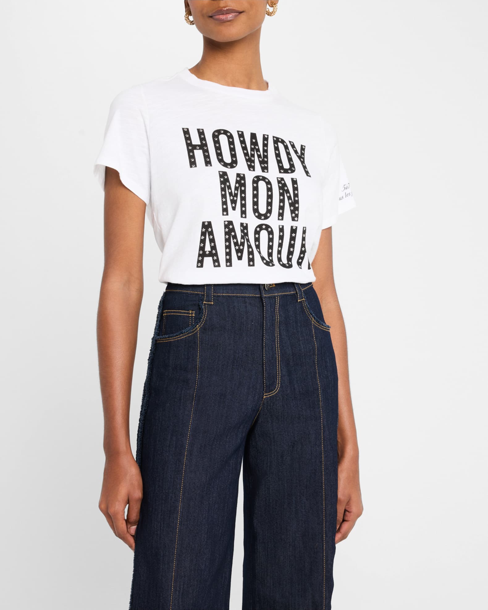 Cinq a Sept Howdy Mon Amour Embellished Tee | Neiman Marcus