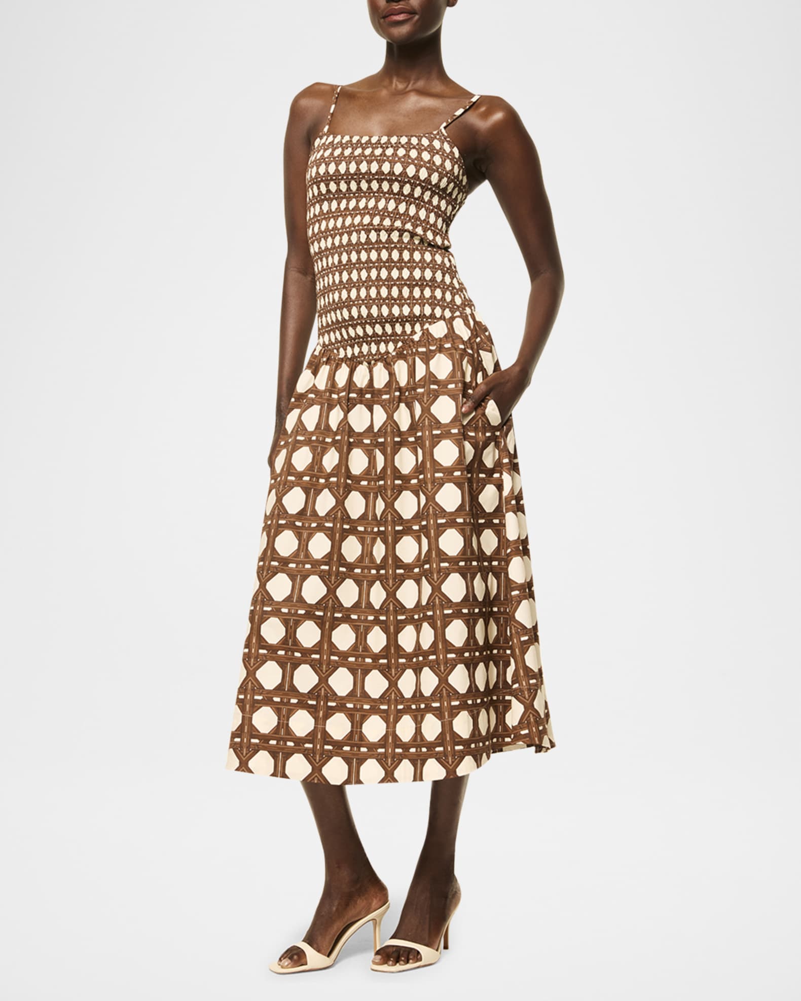 MISA Los Angeles Rattan Tile Roxie Maxi Dress | Neiman Marcus