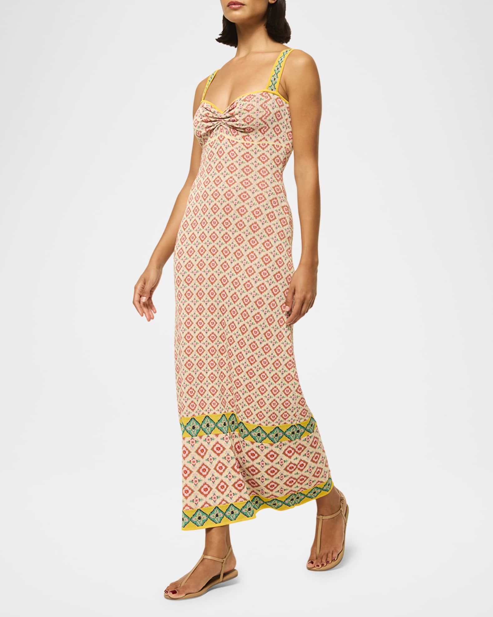 MISA Los Angeles Floral Block Bessie Dress | Neiman Marcus