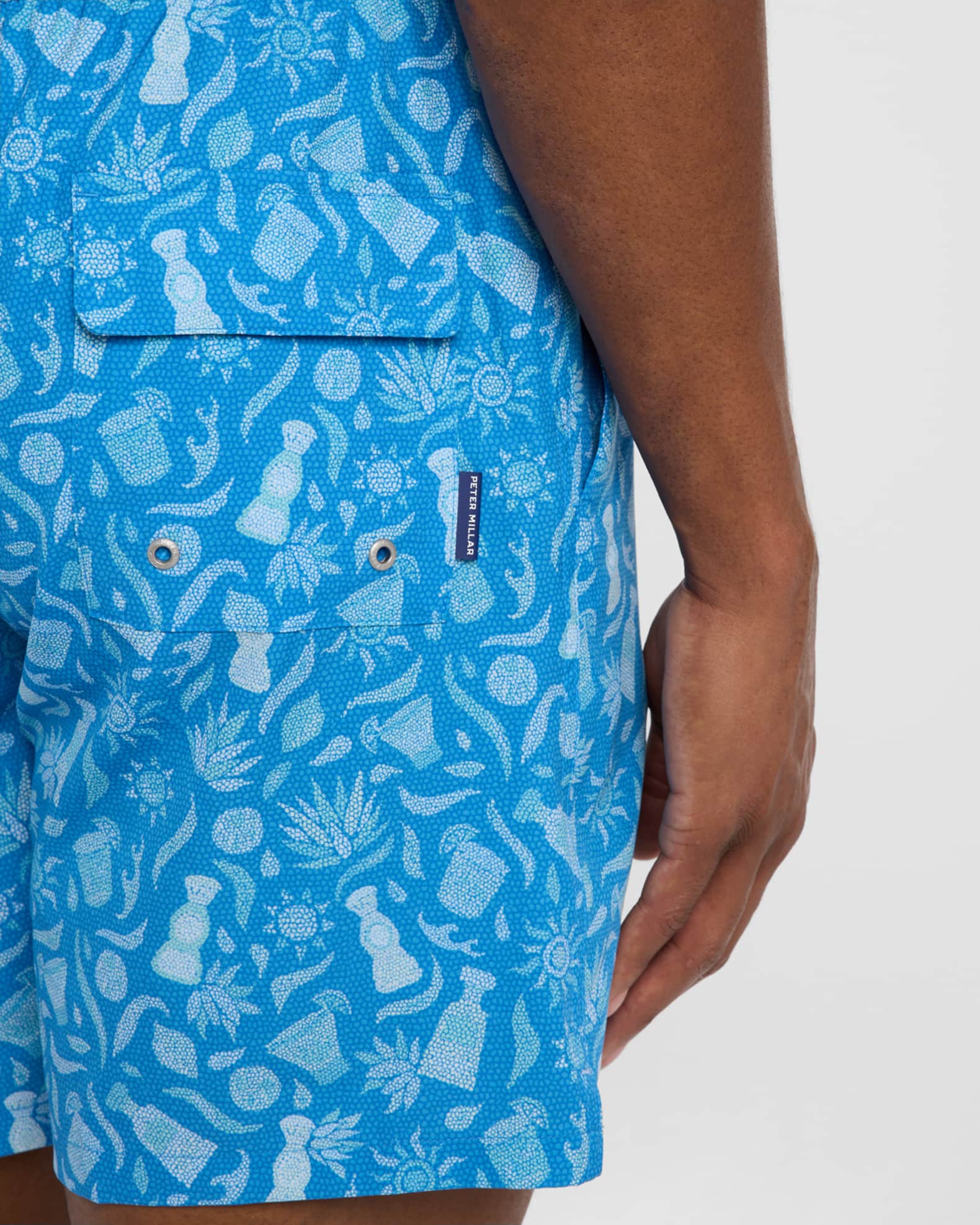 Peter Millar Men's Saltwater Spirits Swim Trunks, 7" Inseam | Neiman Marcus