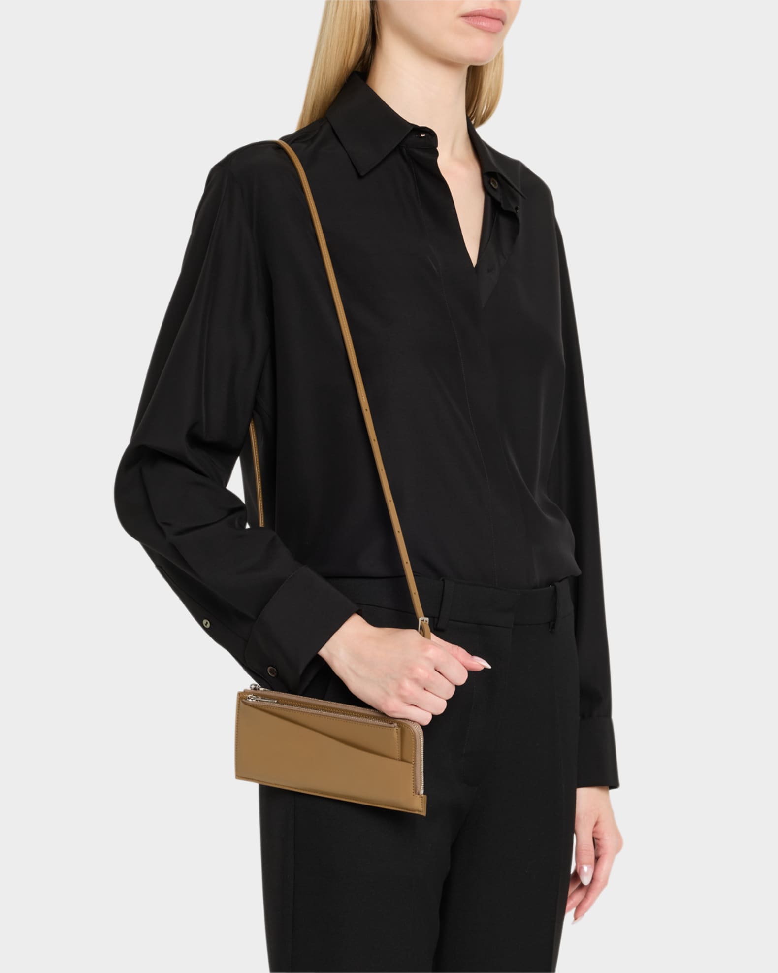 THE ROW Long Wallet in Smooth Box Calf Leather | Neiman Marcus