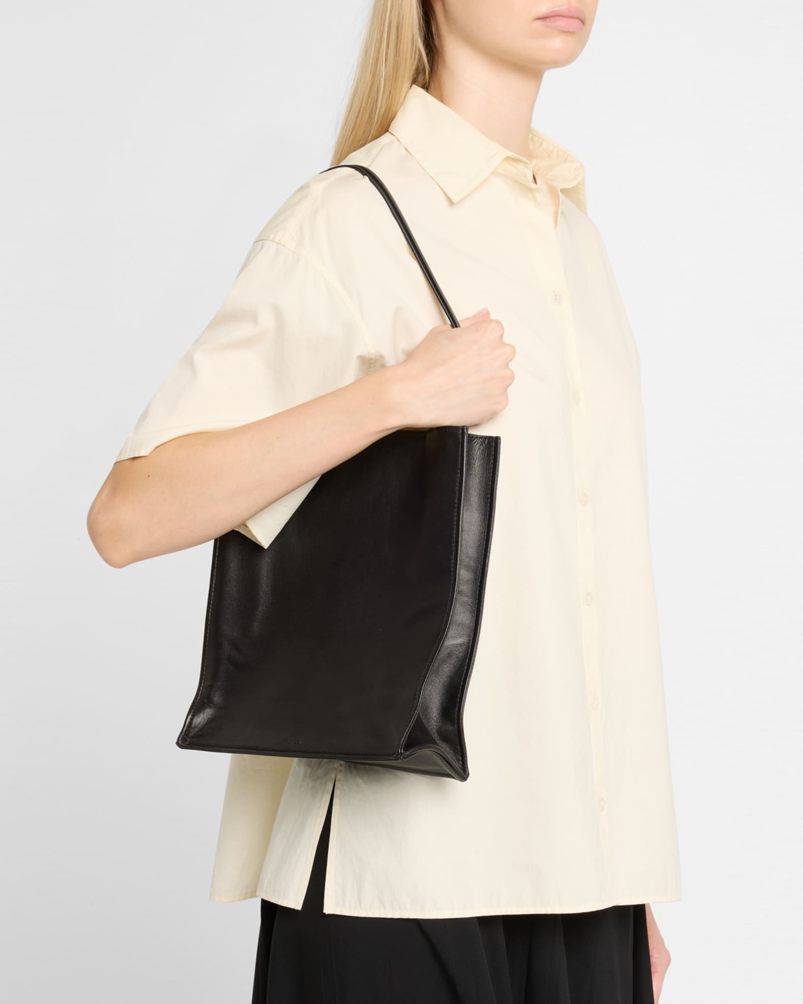 THE ROW To Go Large Tote Bag in Napa Leather | Neiman Marcus