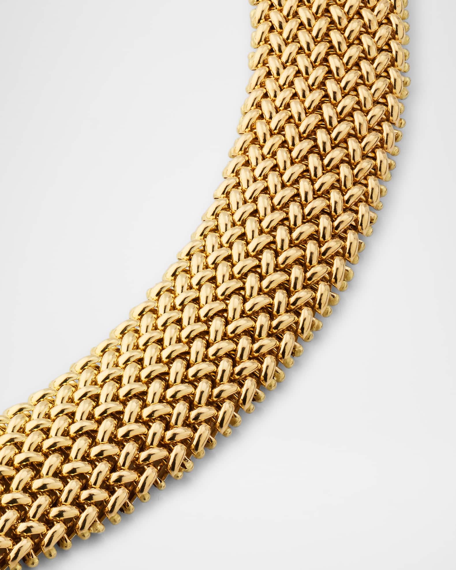 Alberto Milani 18K Yellow Gold Via Ornato Chicco Chain Necklace, 18mm ...
