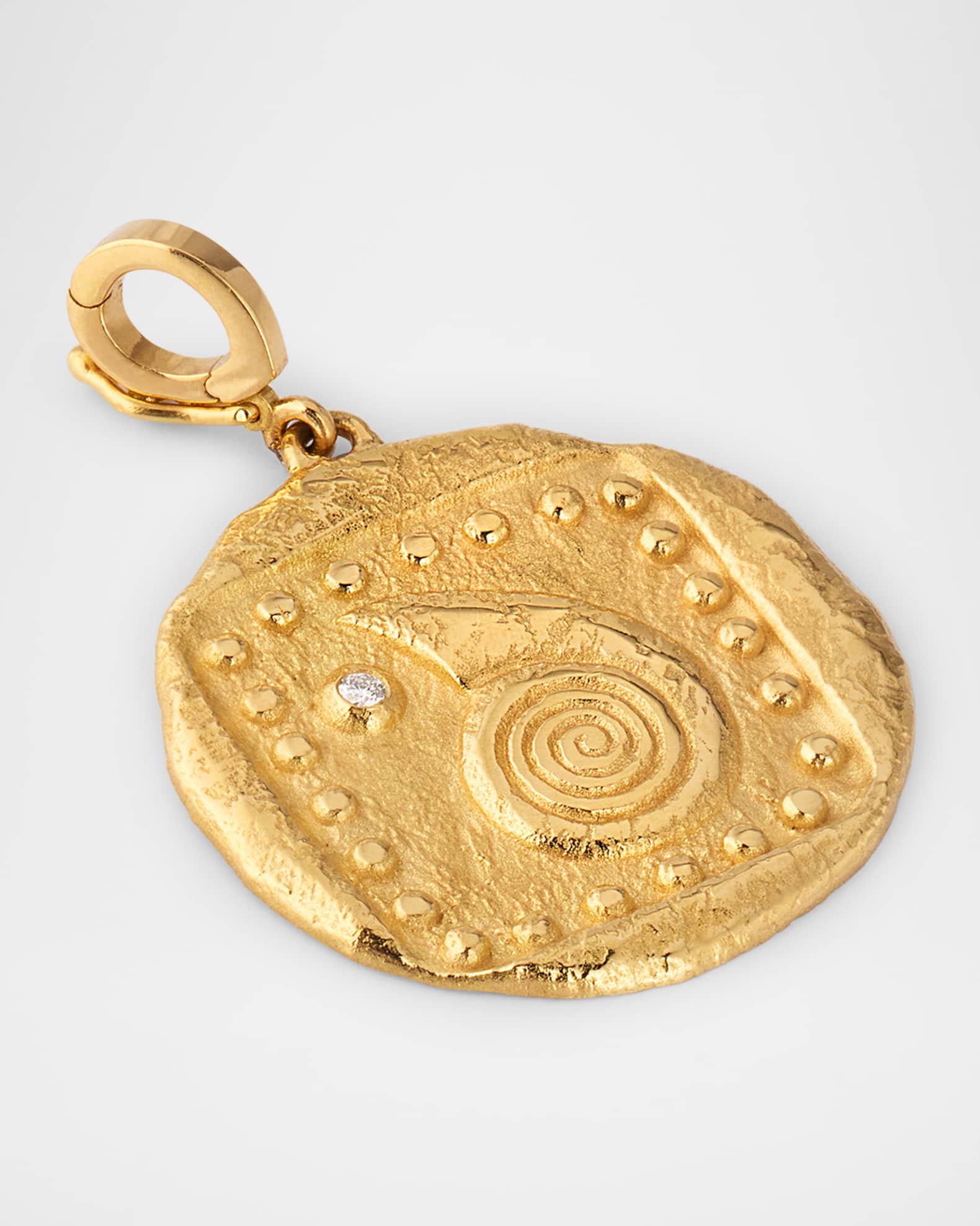 AZLEE Spiral Seashell Large Coin Pendant | Neiman Marcus