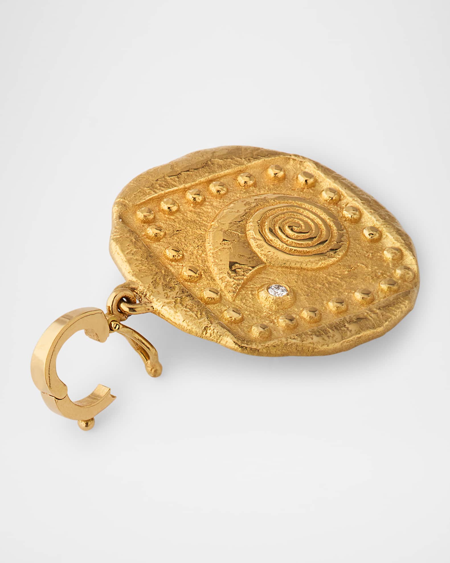 AZLEE Spiral Seashell Large Coin Pendant | Neiman Marcus
