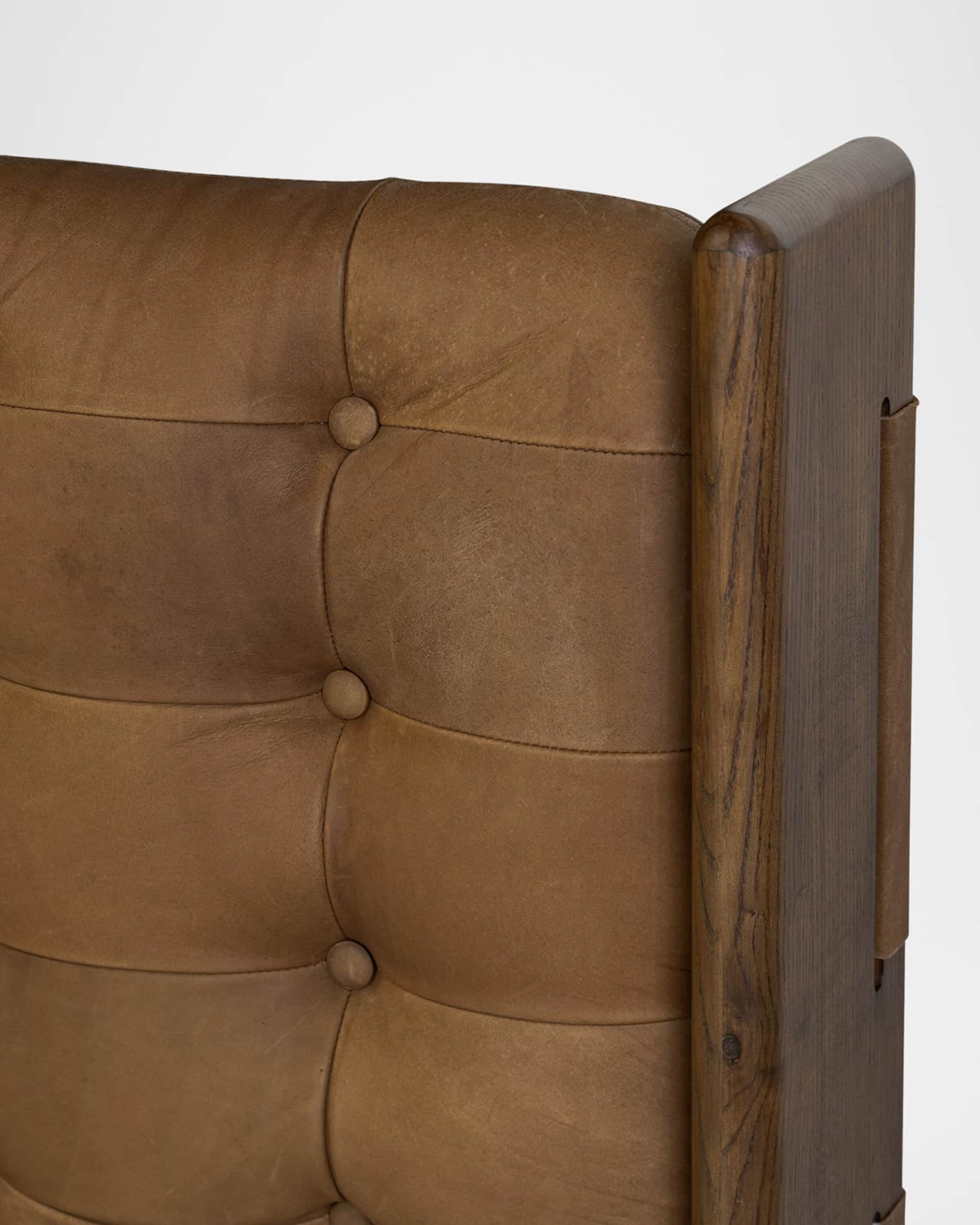 Four Hands Halston Tufted Leather King Bed | Neiman Marcus