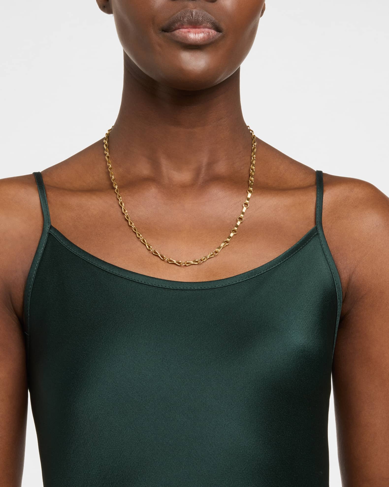 AZLEE Large Motif Double Link Chain, 20"L | Neiman Marcus