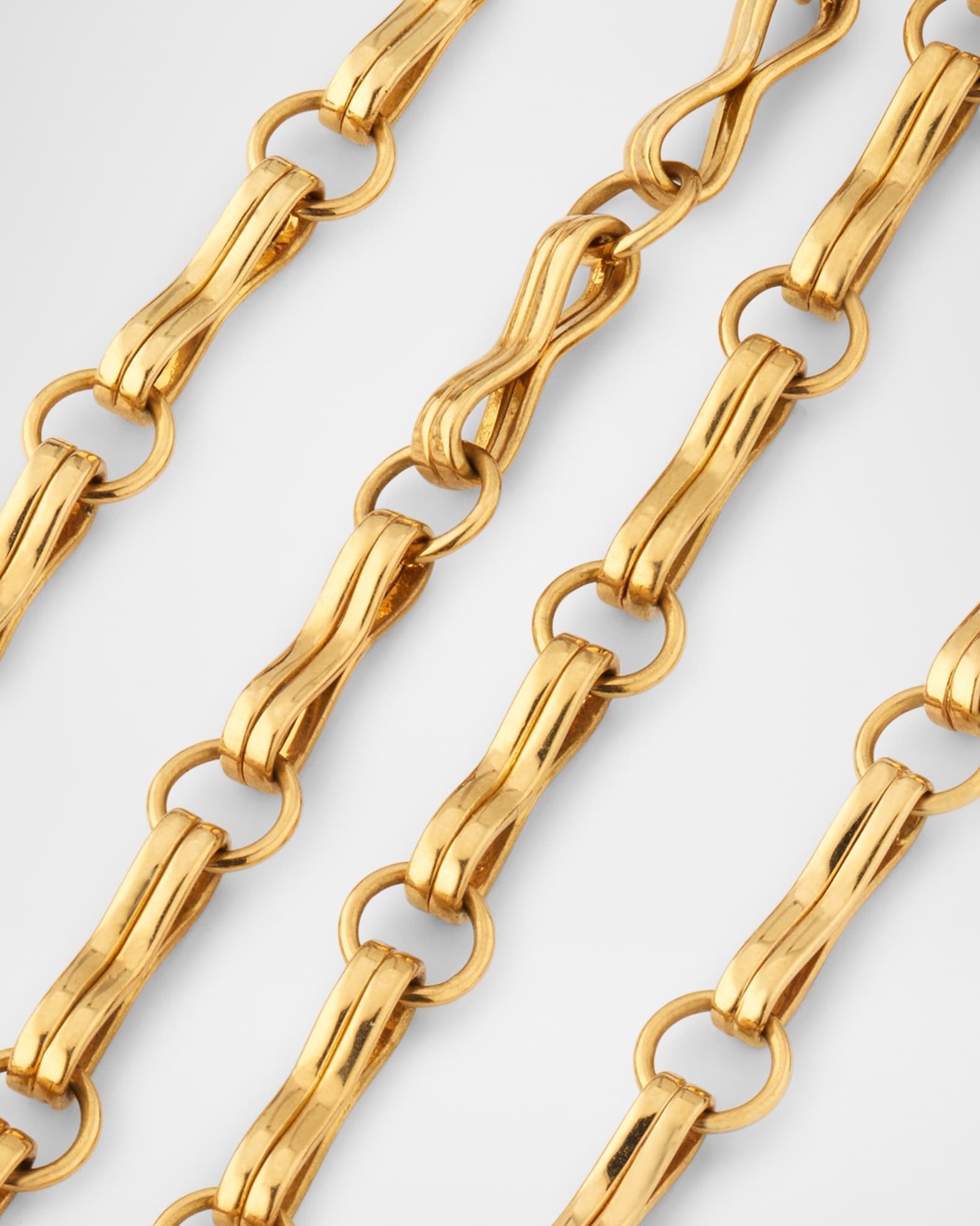 AZLEE Large Motif Double Link Chain, 20"L | Neiman Marcus