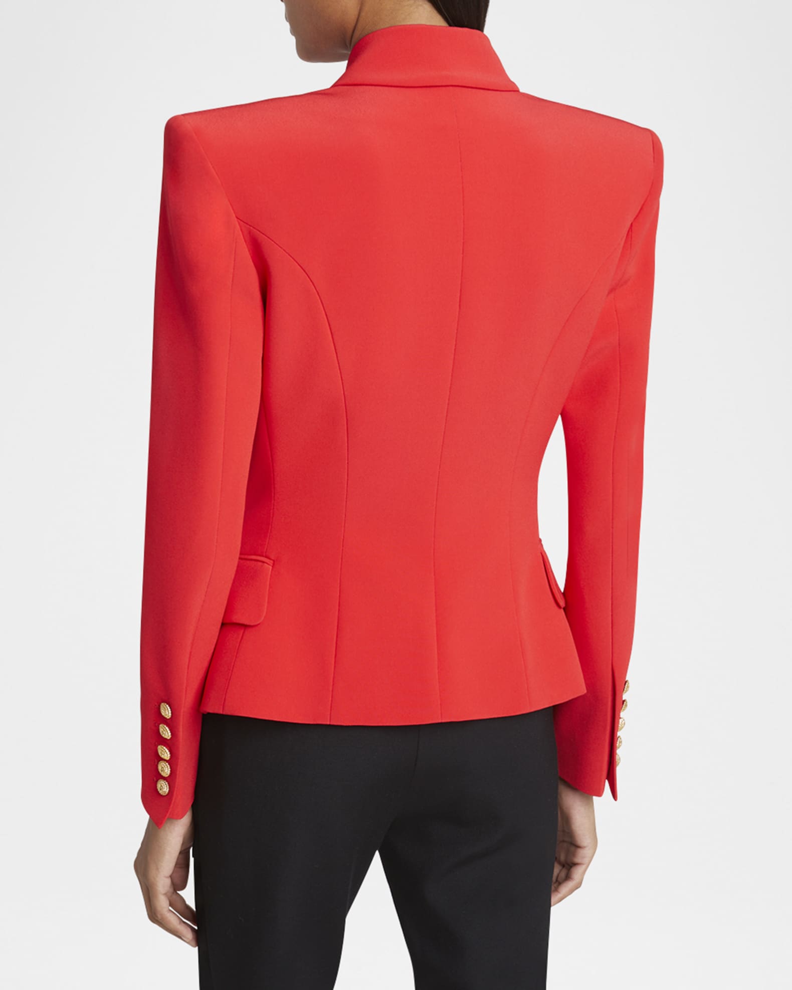 Balmain Fitted Double-Breasted Blazer | Neiman Marcus