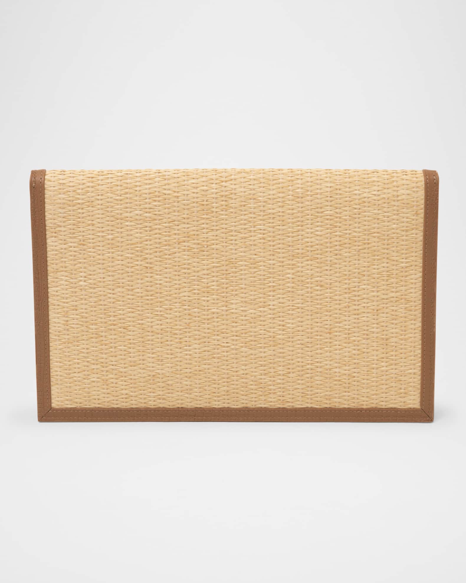 MICHELLE WILHITE Brick Envelope Woven Clutch Bag | Neiman Marcus
