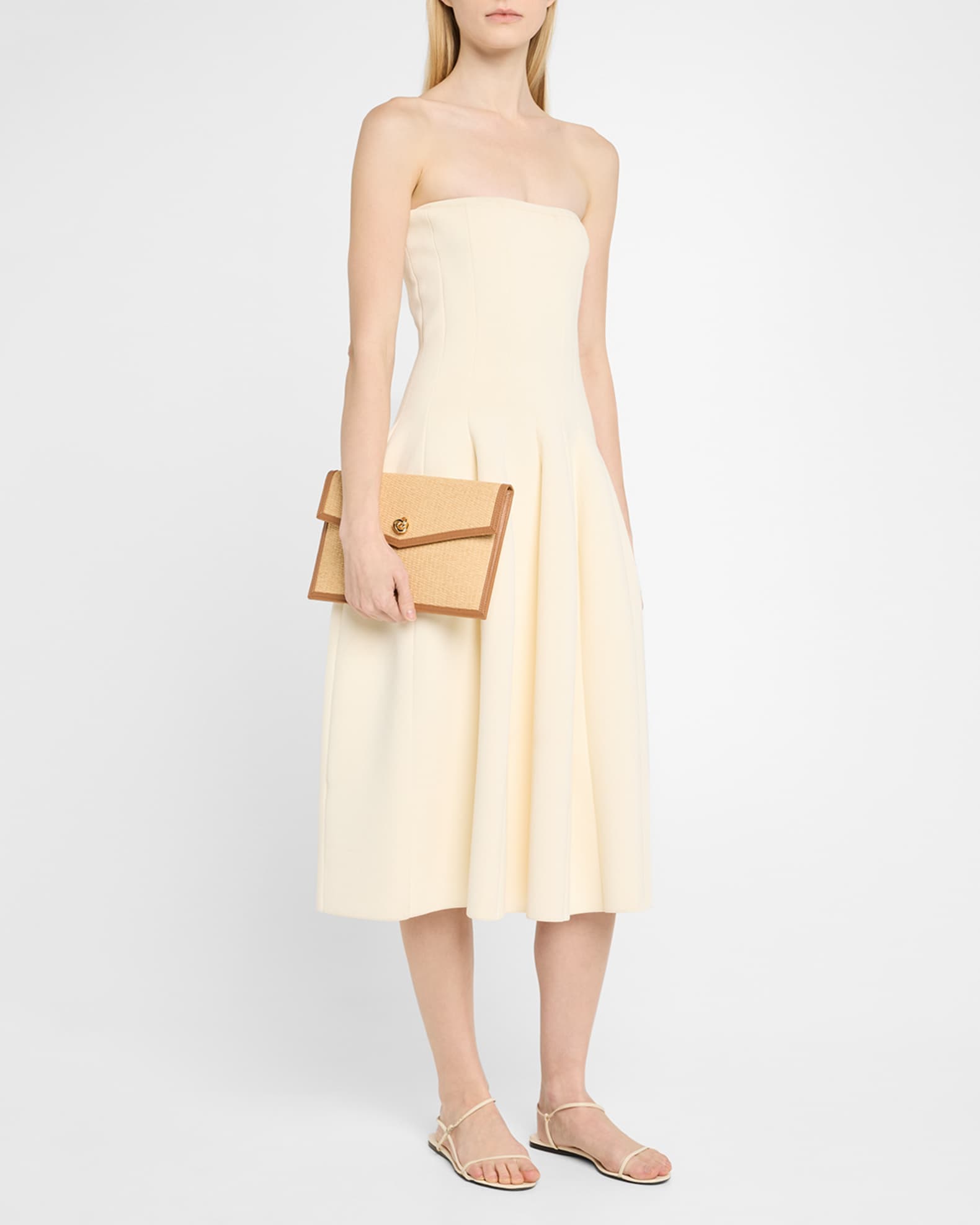 MICHELLE WILHITE Brick Envelope Woven Clutch Bag | Neiman Marcus