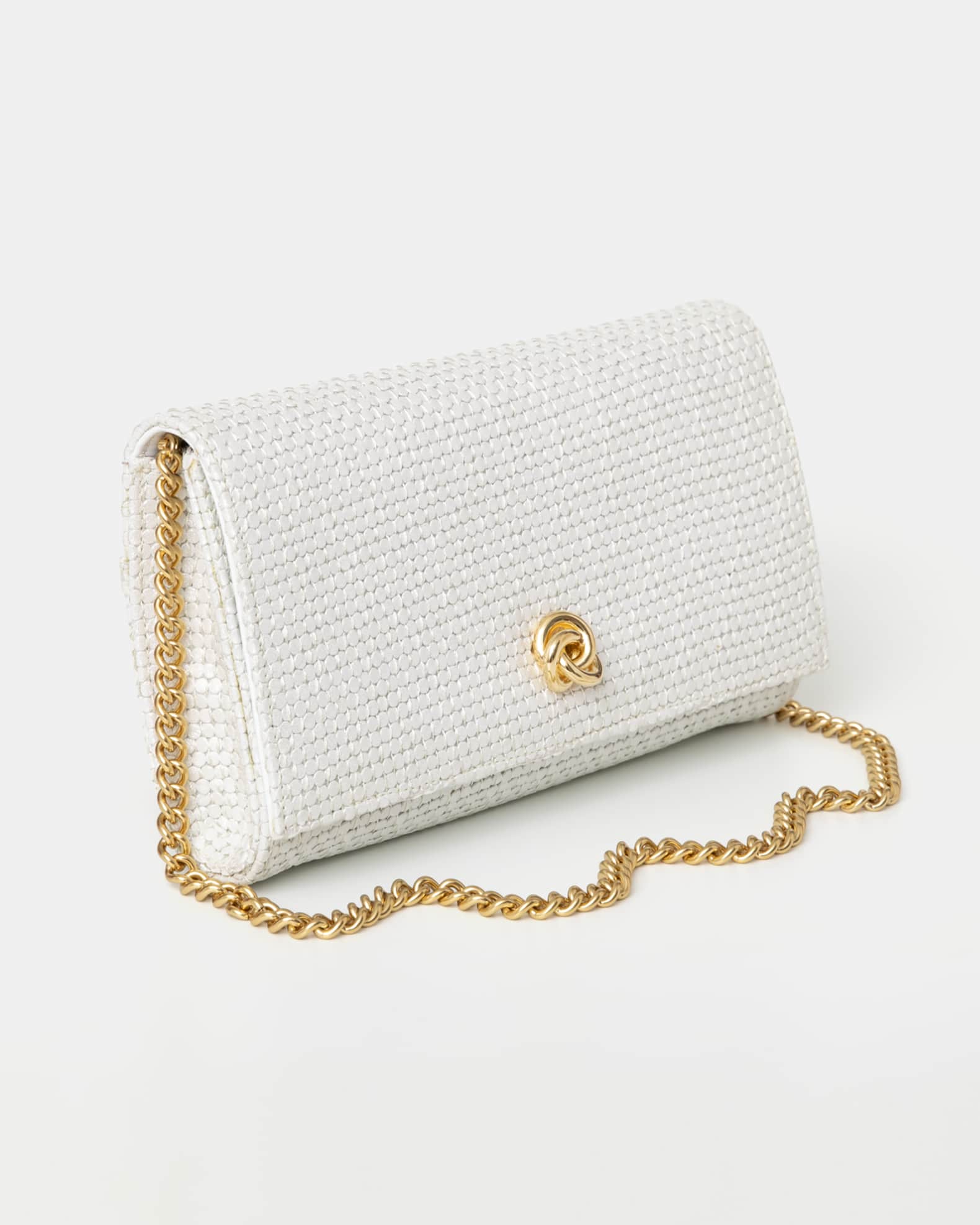 MICHELLE WILHITE Olivia Flap Woven Clutch Bag | Neiman Marcus