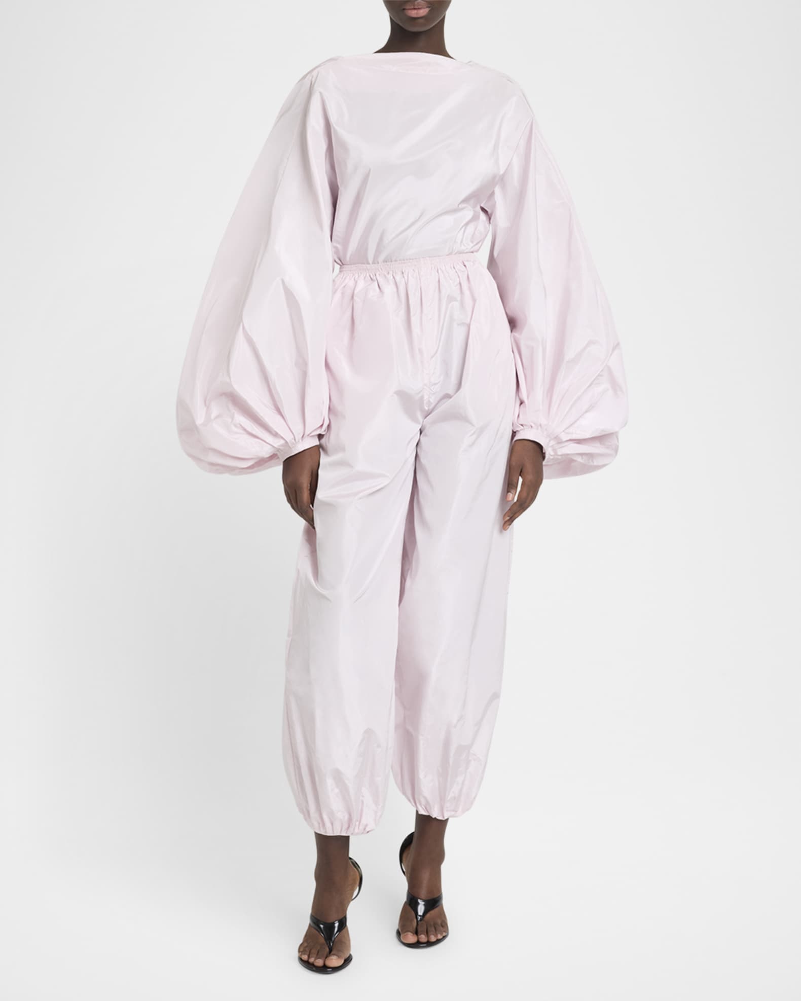 ALAIA Balloon Silk Taffeta Pants | Neiman Marcus