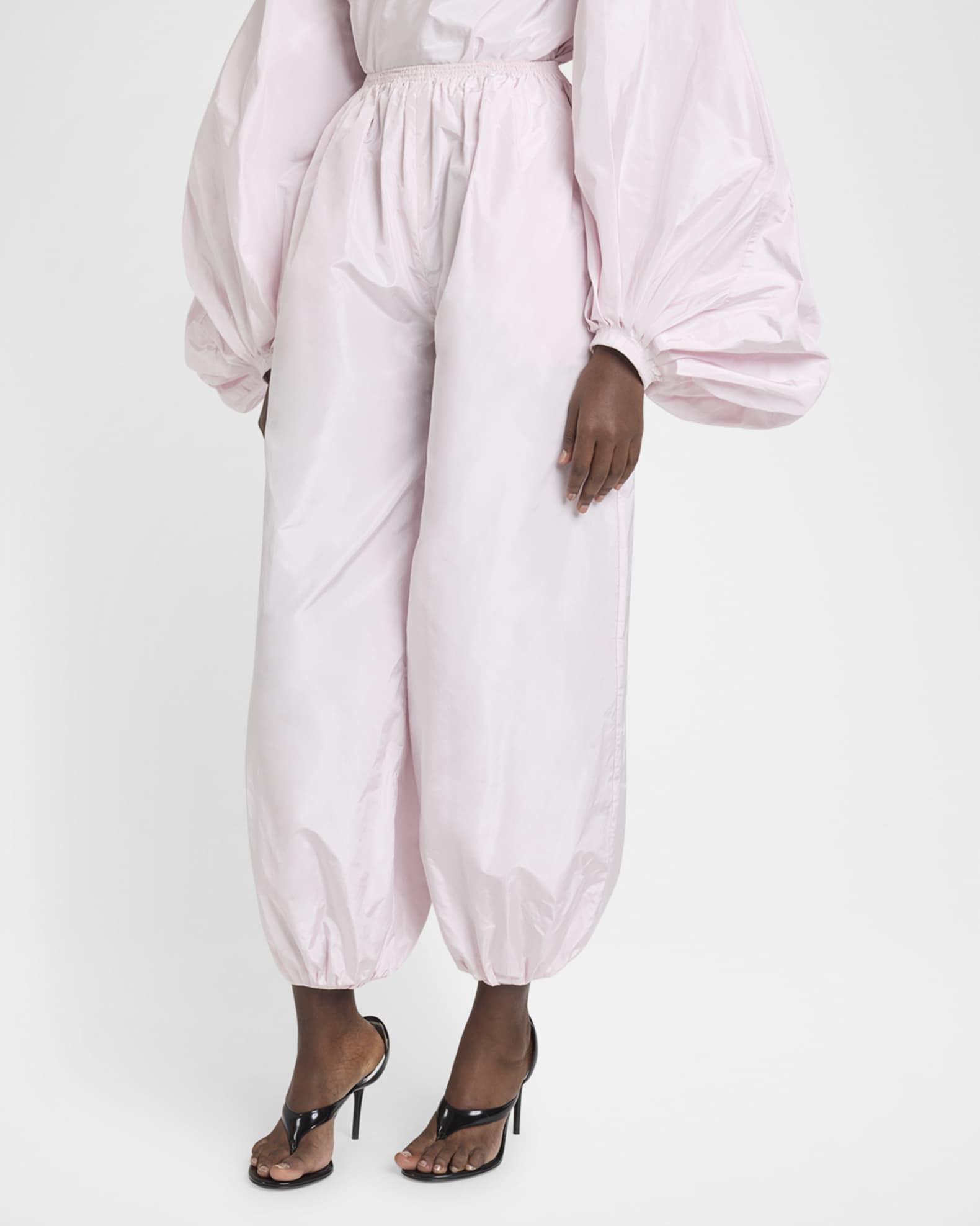 ALAIA Balloon Silk Taffeta Pants | Neiman Marcus