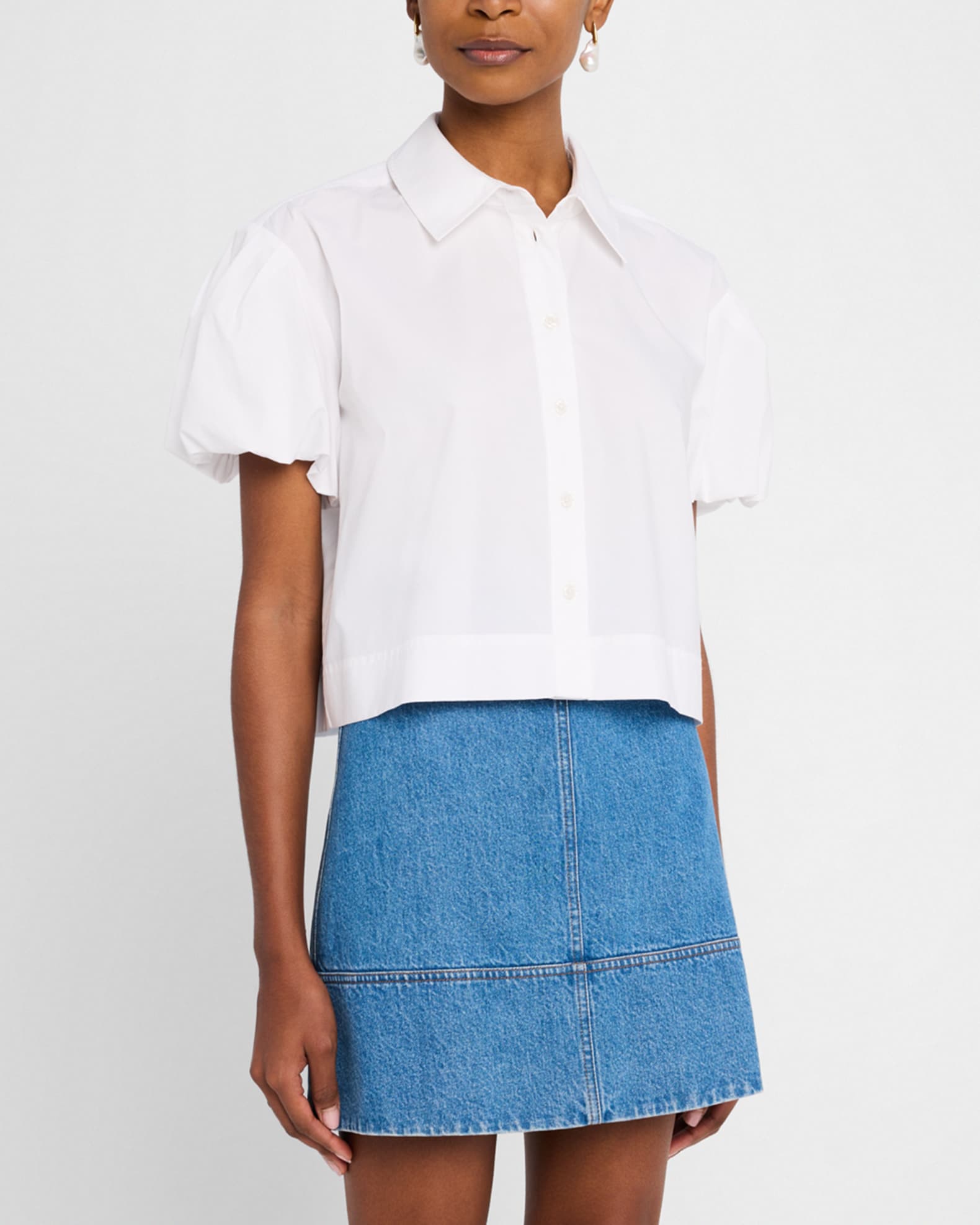 Tanya Taylor Elza Puff-Sleeve Top | Neiman Marcus