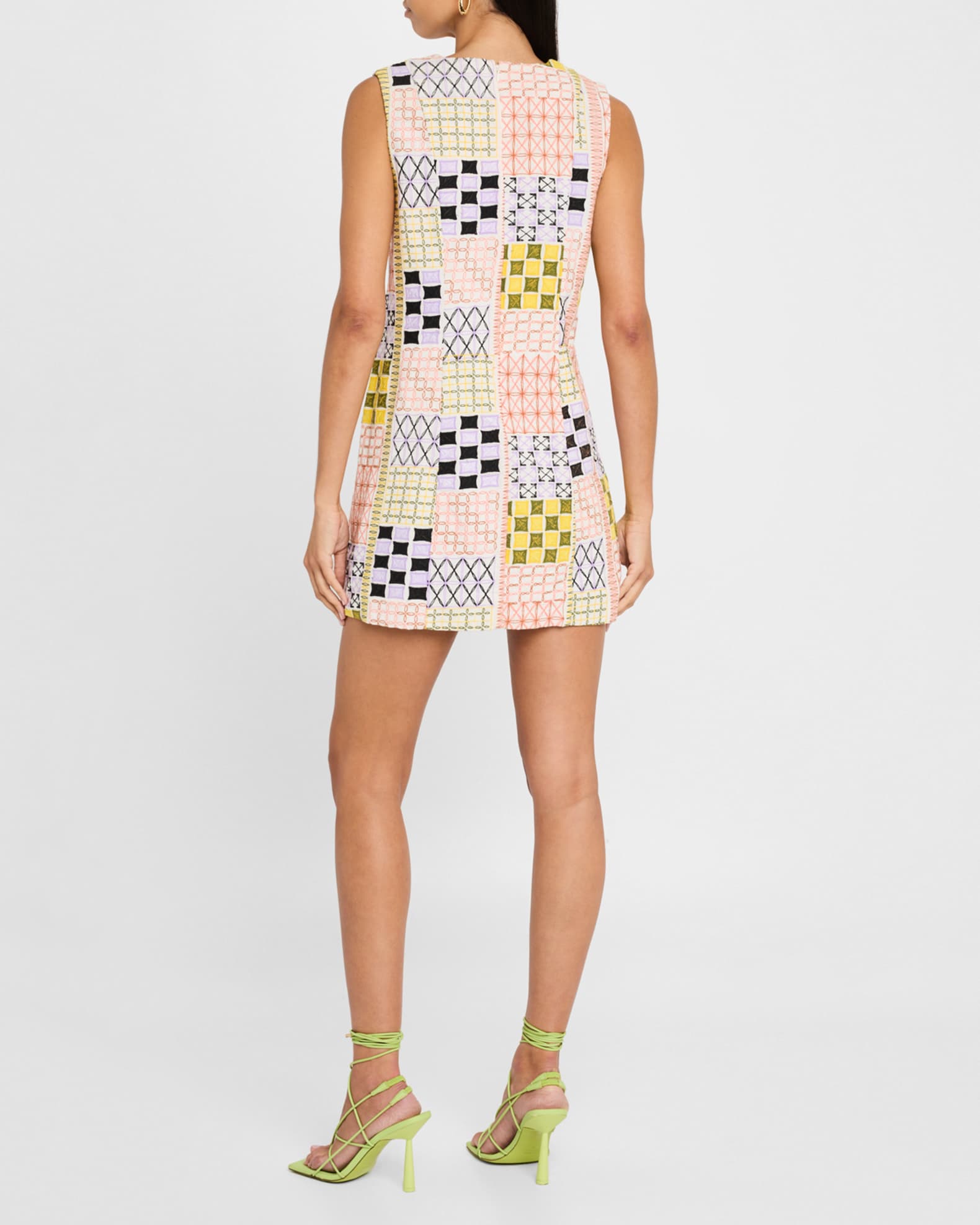 Marie Oliver Sabrina Sleeveless Embroidered Mini Dress | Neiman Marcus