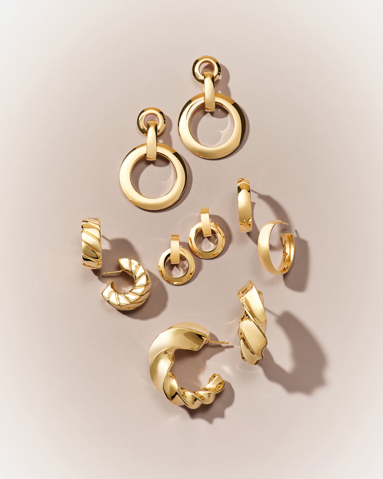 LANA 14K Yellow Gold Large Moveable Loop Hoop Earrings | Neiman Marcus