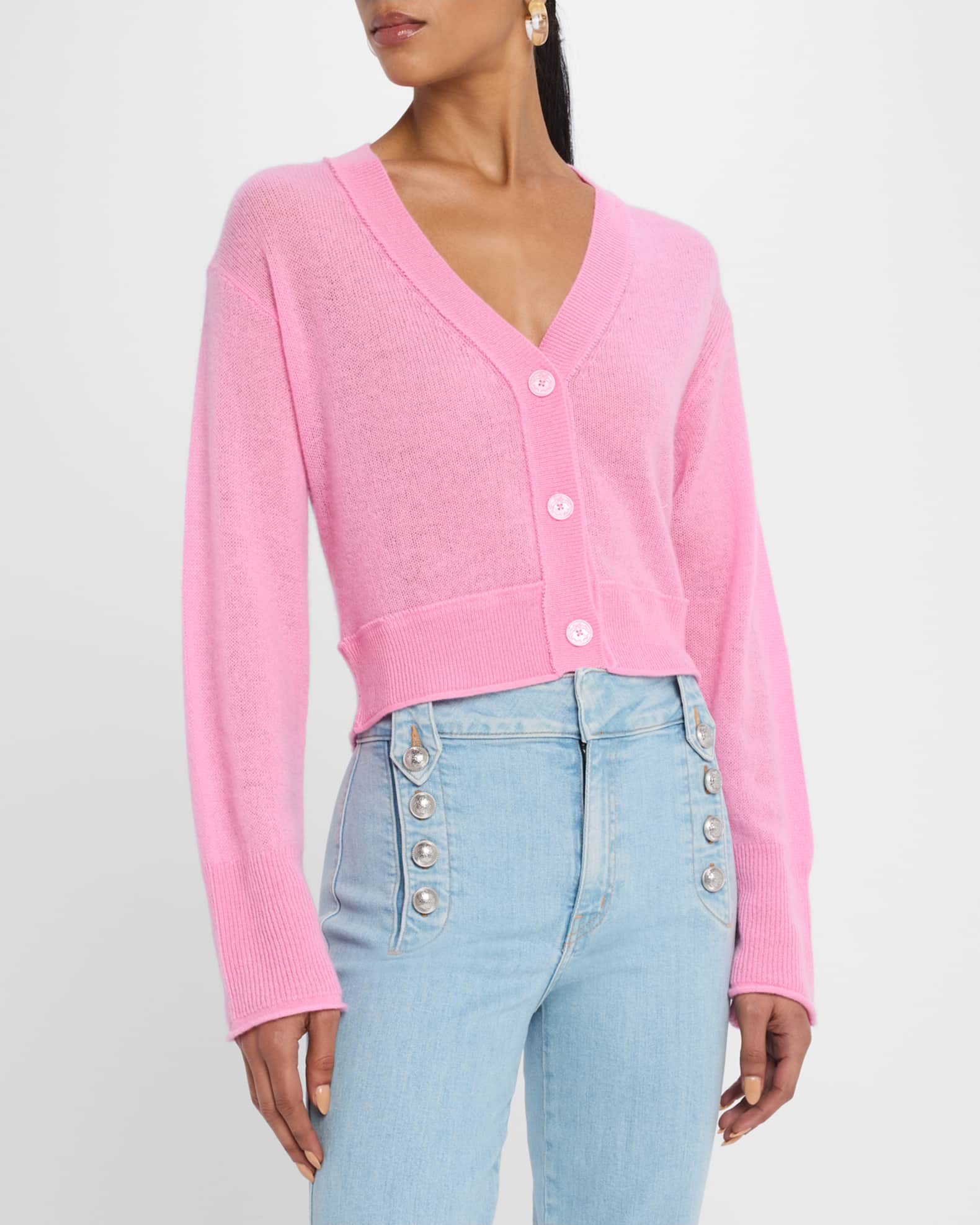 LoveShackFancy Lawrence Bow Applique Cardigan | Neiman Marcus