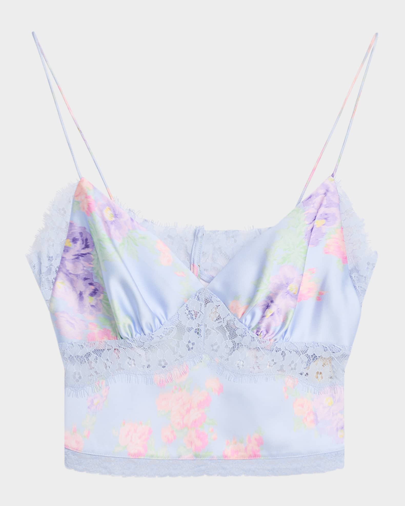 LoveShackFancy Spritely Satin Floral Cami | Neiman Marcus