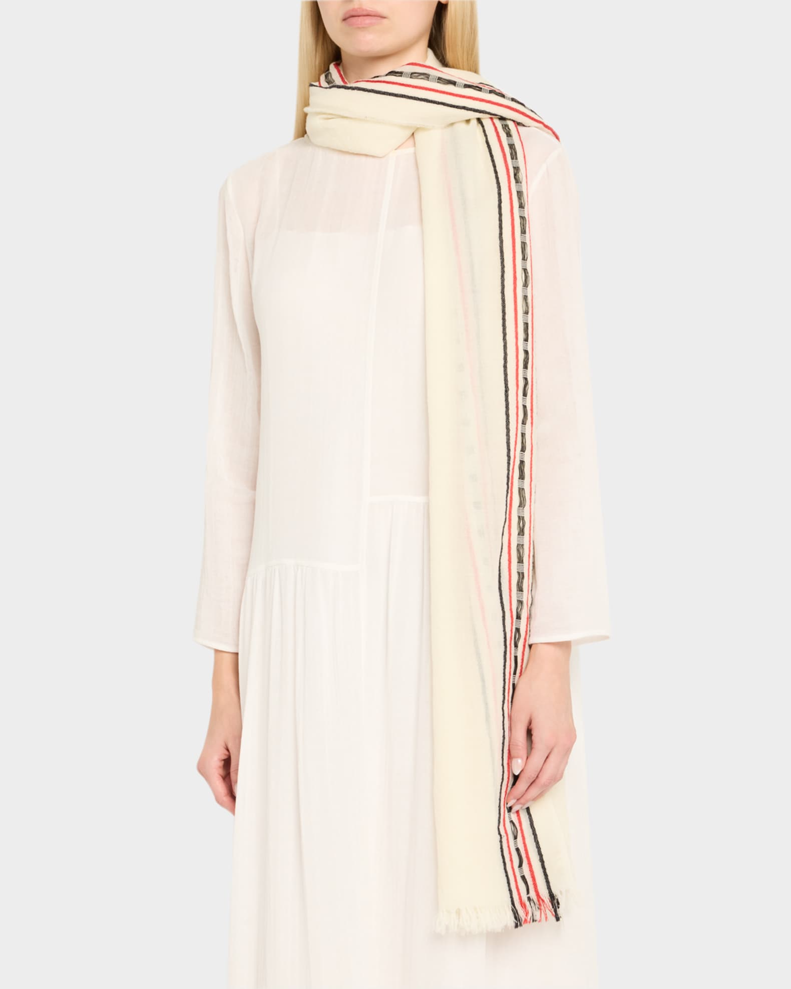 THE ROW Terela Wool-Cashmere Scarf | Neiman Marcus