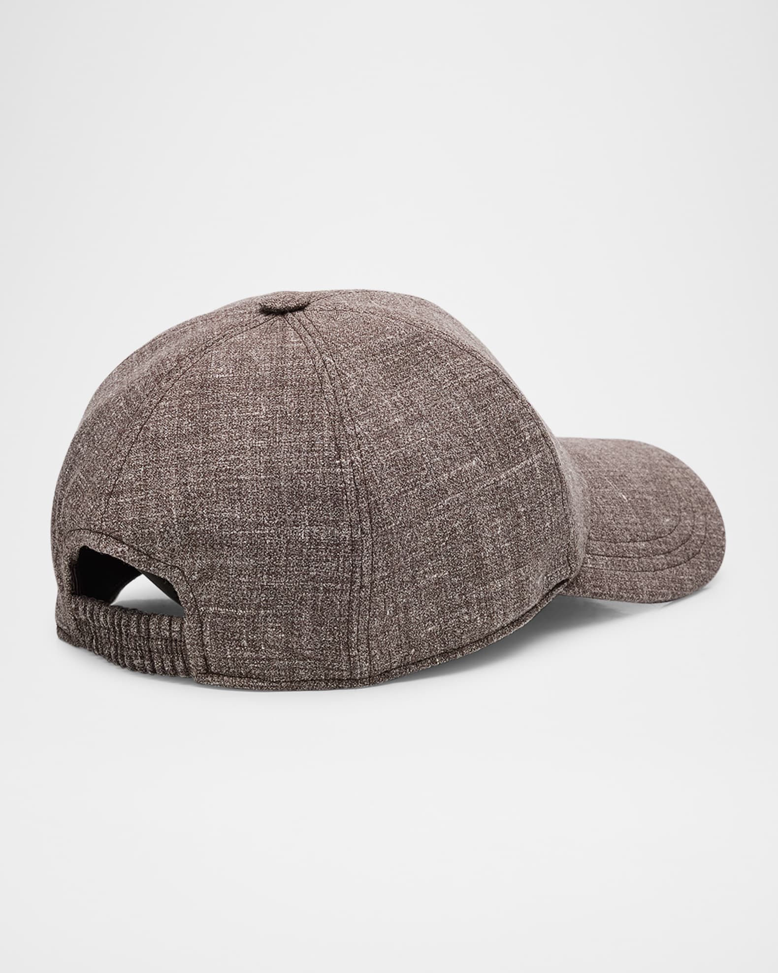 THE ROW Caspian Silk-Linen-Wool Baseball Cap | Neiman Marcus