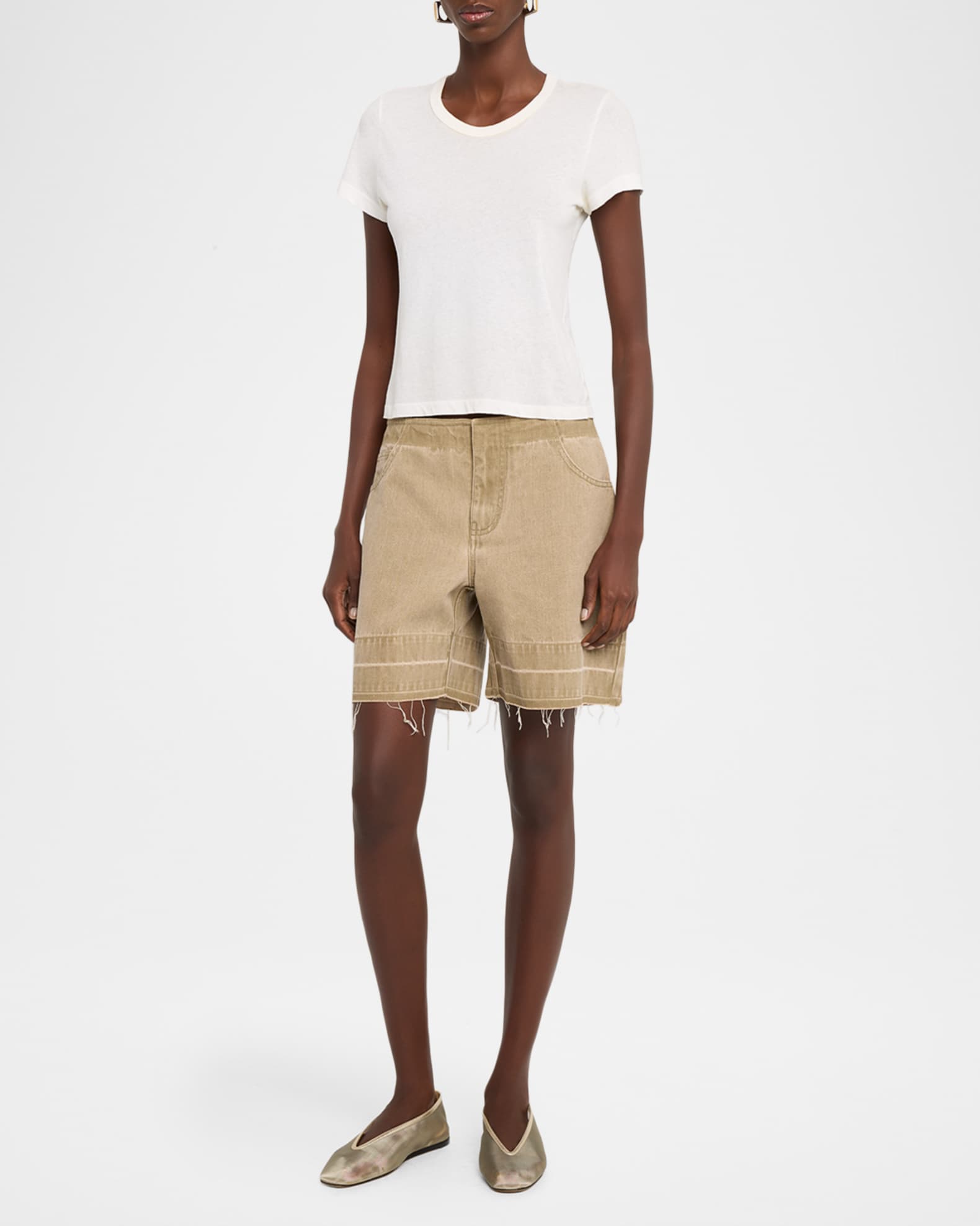 Christopher Esber Deconstructed Denim Shorts | Neiman Marcus